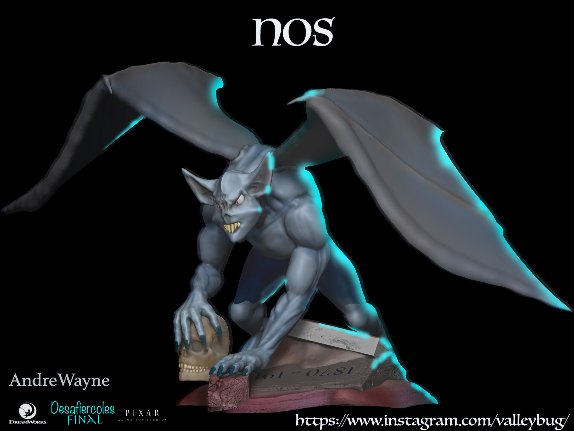 ArtStation - NOS - Based in 2d character created by @valleybug