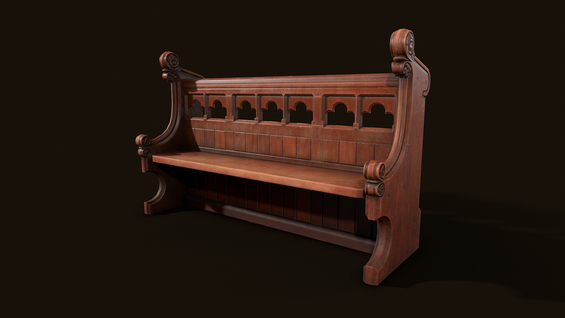 ArtStation - Old gothic bench