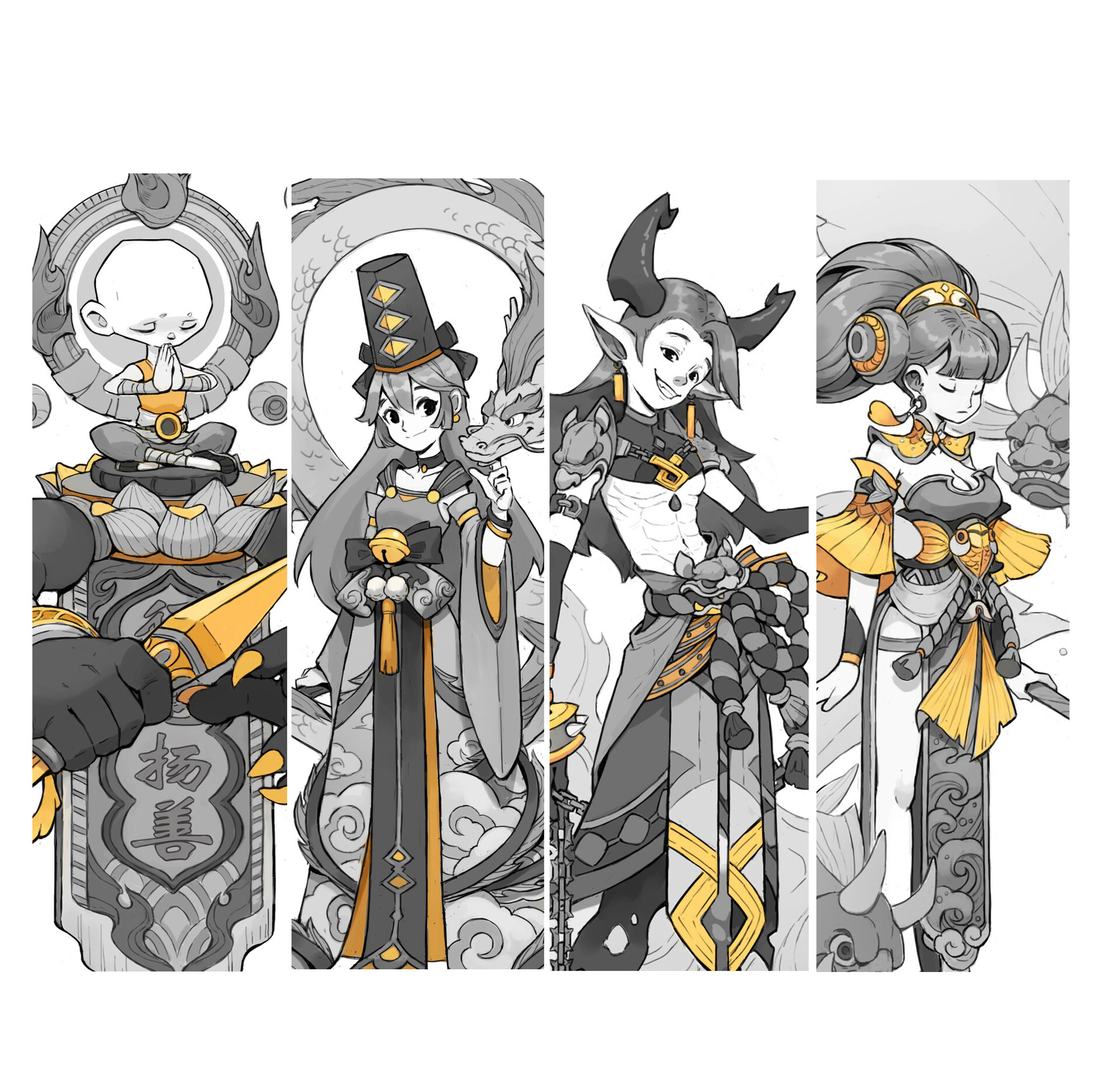 ArtStation - Asian fantasy characters design