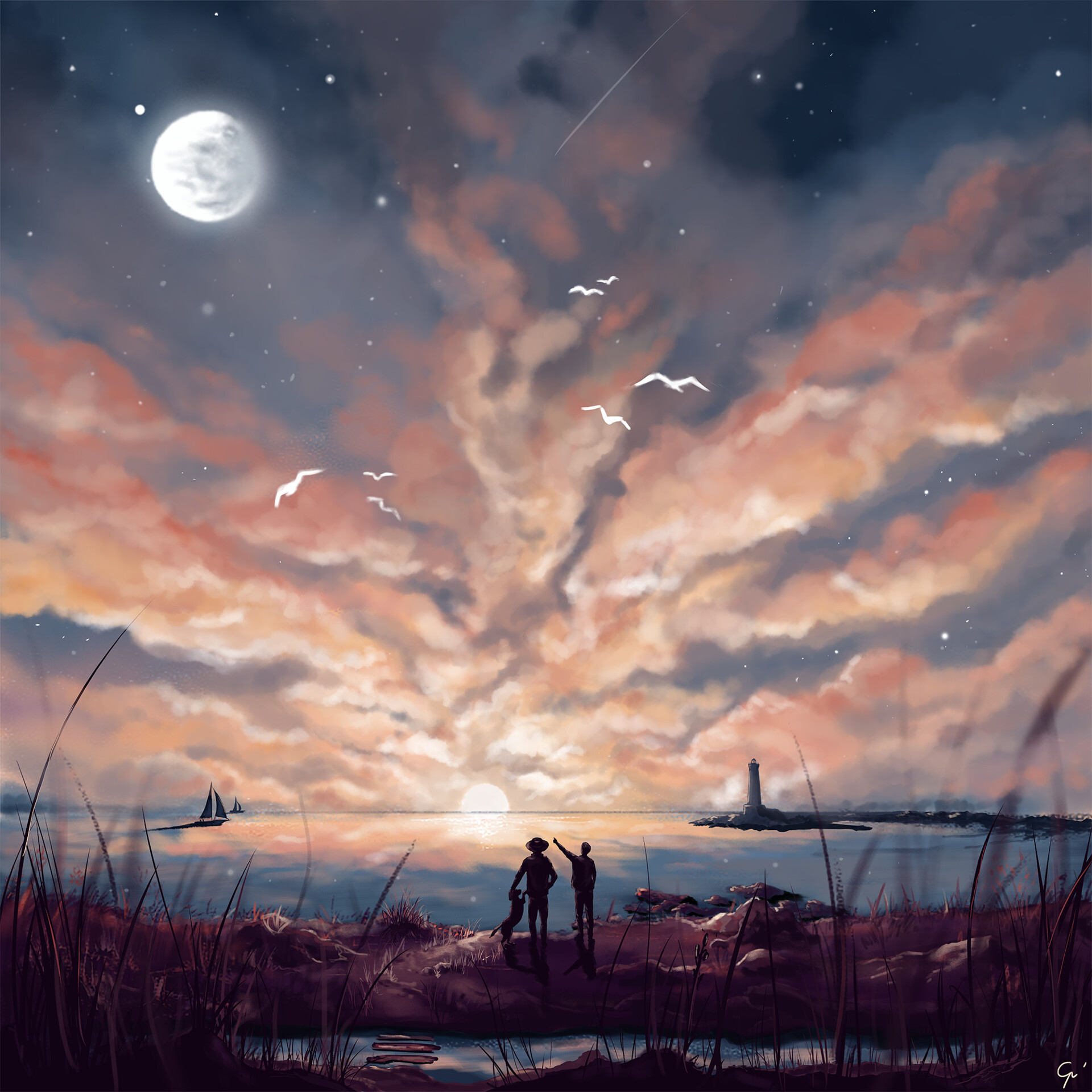 ArtStation - Sunset walk