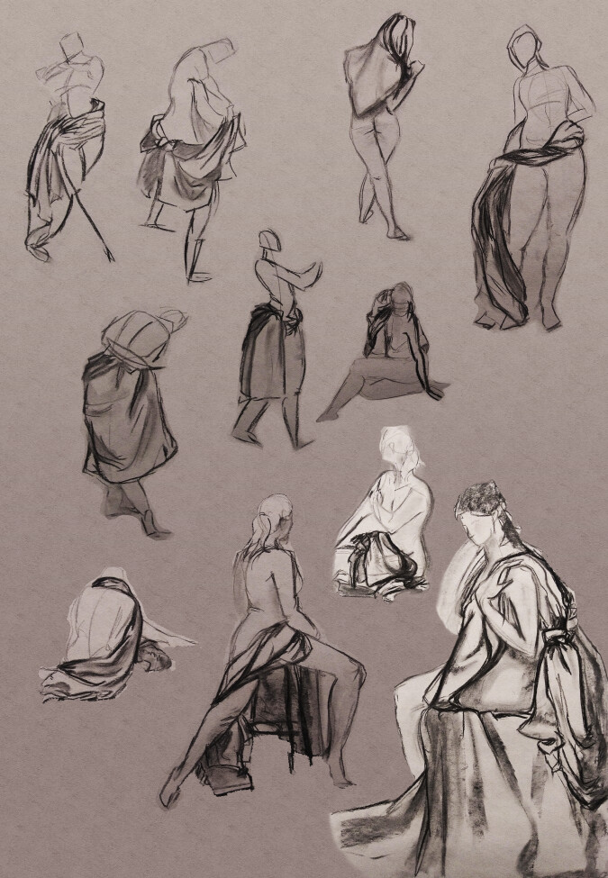 ArtStation - Drapery on the figure