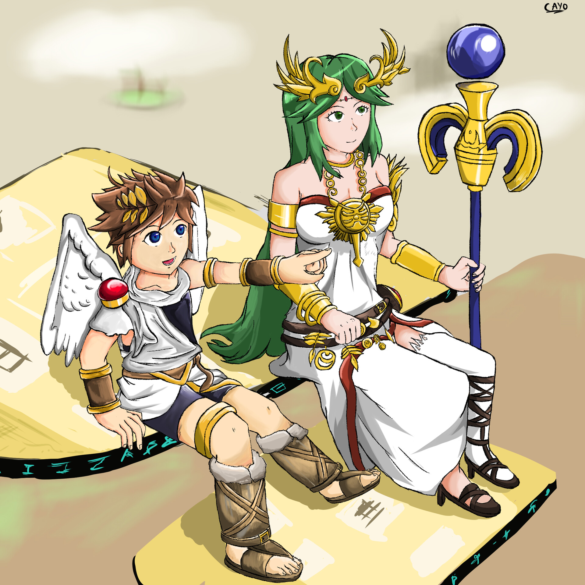 Artstation Palutena And Pit