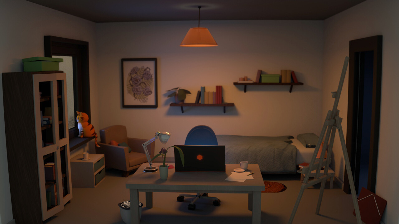 ArtStation - LIGHTING 3D_ROOM