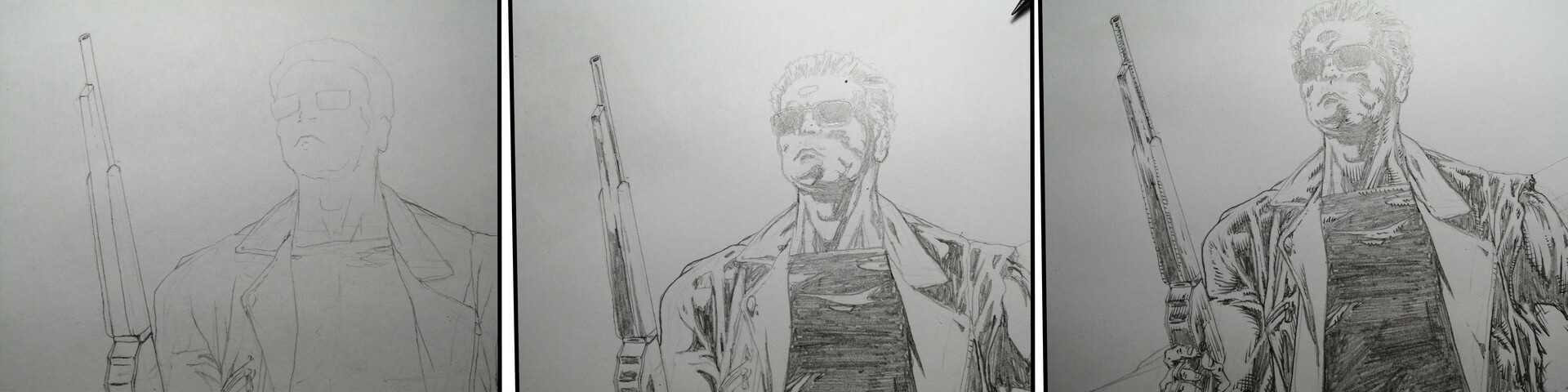ArtStation - Terminator 2 drawing