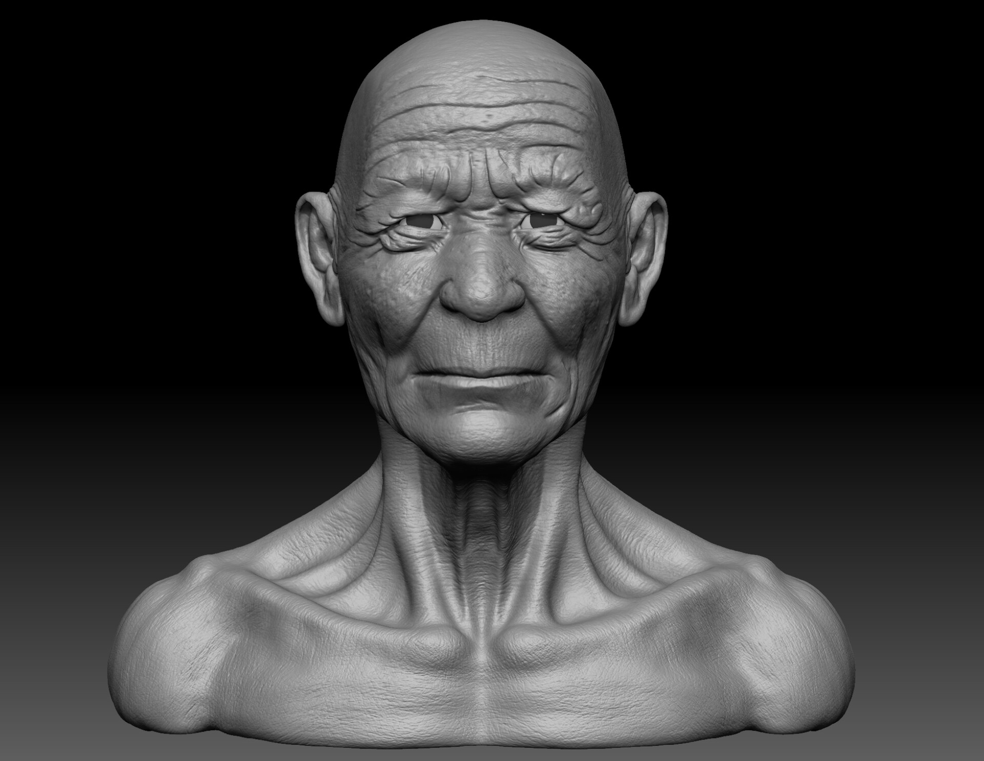 ArtStation - Wrinkled Old Man Bust