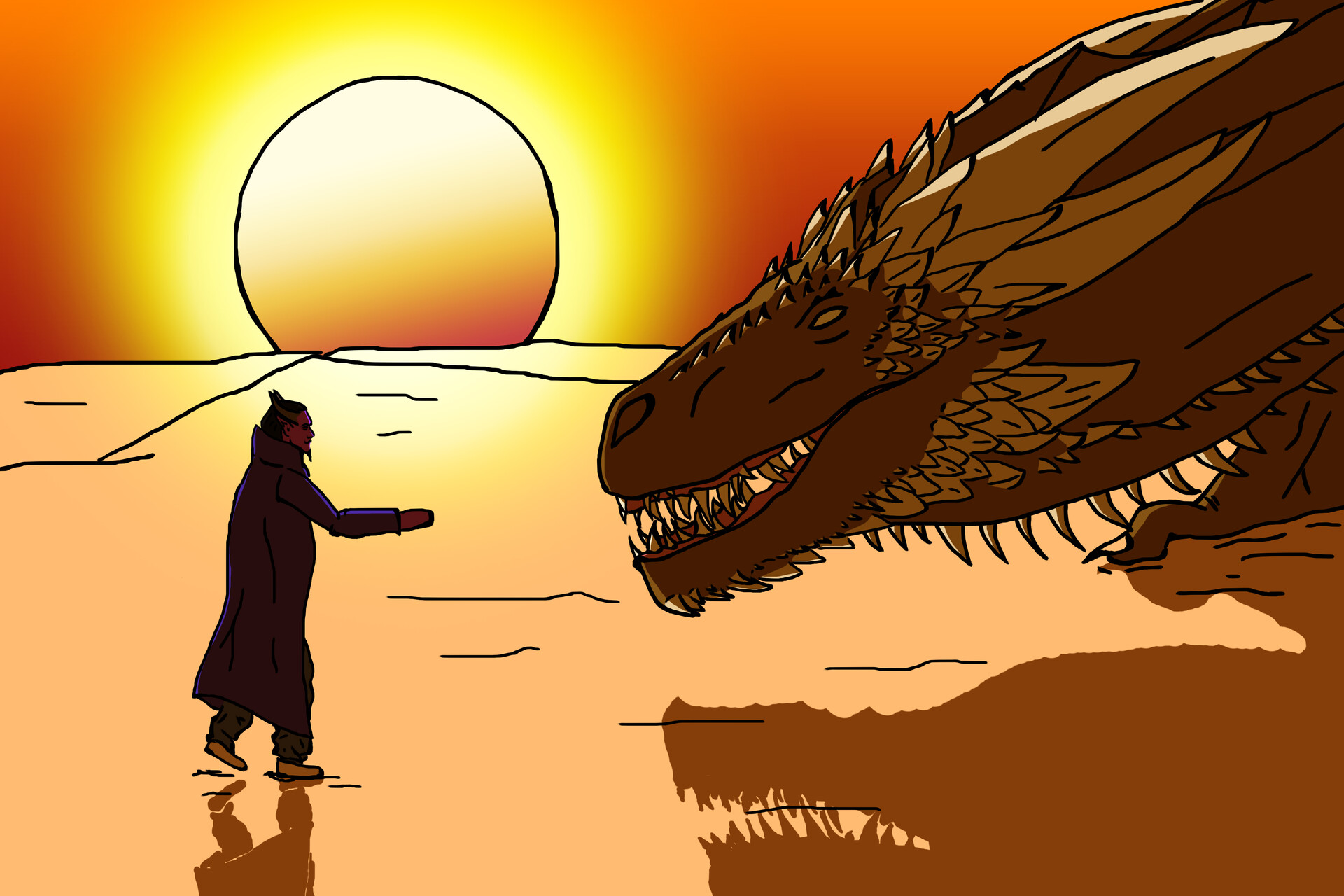 ArtStation - Beni unchaining a dragon