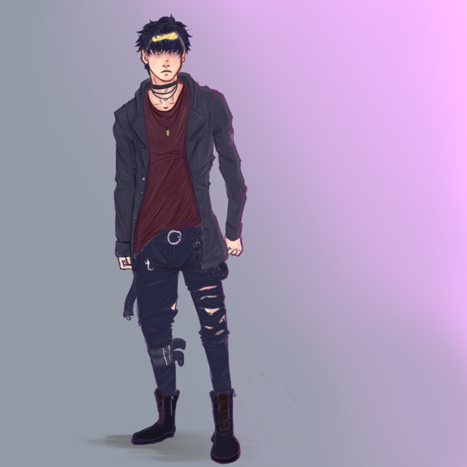 ArtStation - Post Apolcalyse/Emo style Fighter