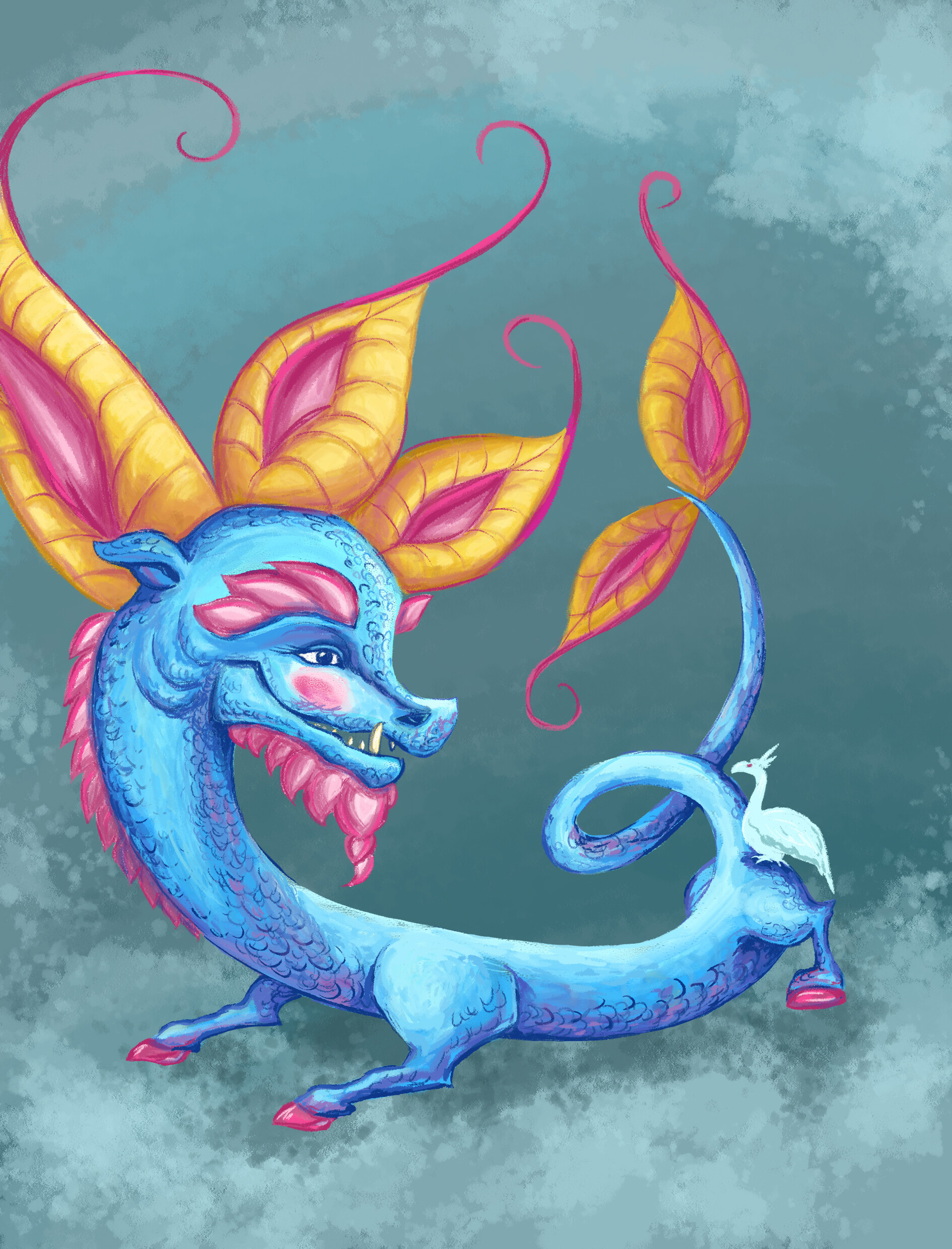 ArtStation - Blue dragon