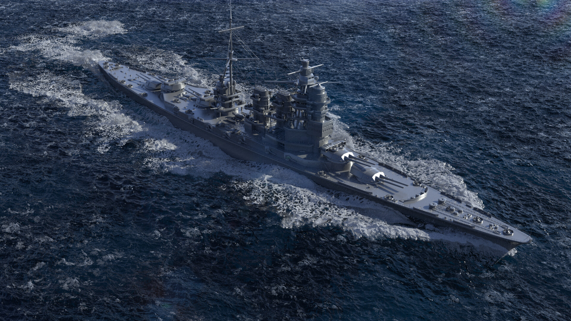 ArtStation - Warship in Ocean