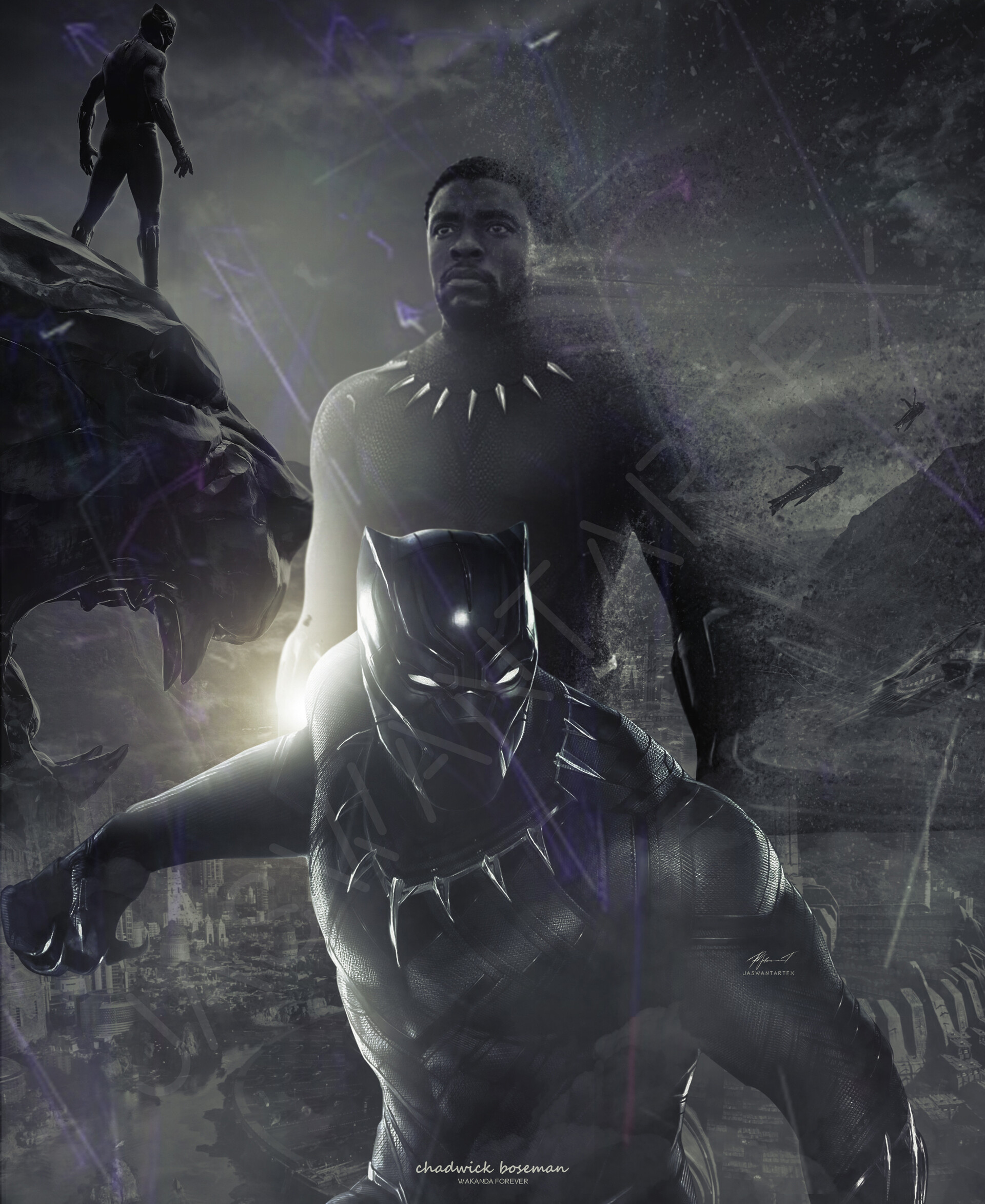 ArtStation - Black Panther tribute art ️
