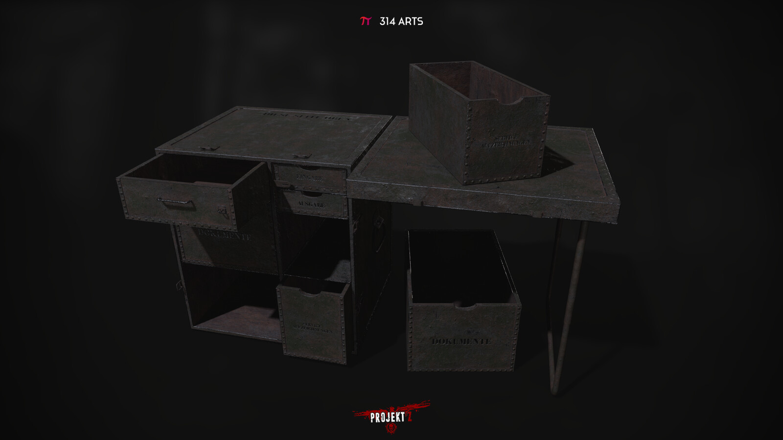 Jan Schmid - WWII MILITARY FIELD DESK