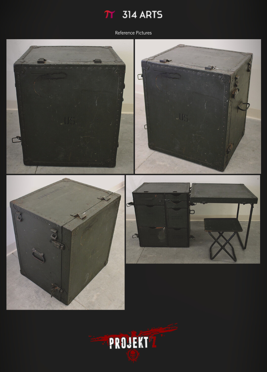 Jan Schmid - WWII MILITARY FIELD DESK