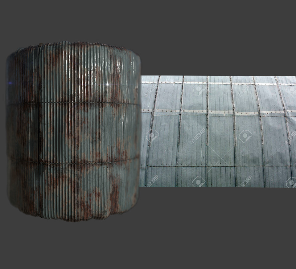 ArtStation - Corrugated Metal - Substance Designer