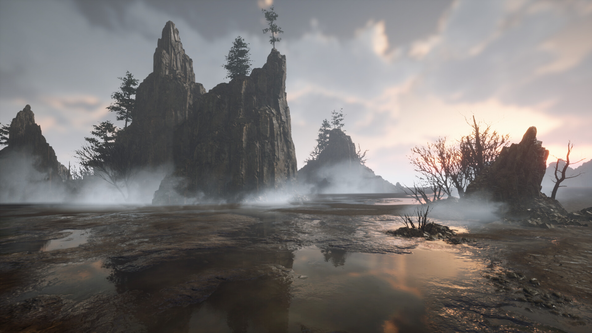 Sparky LEE - Mud lake. Environment,[UE4]