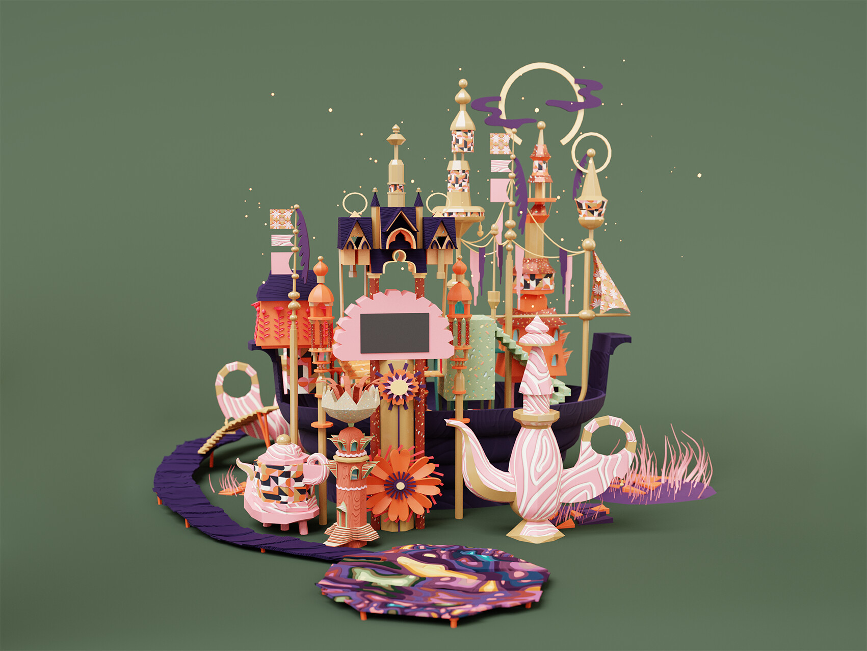 ArtStation - VRChat festival stage