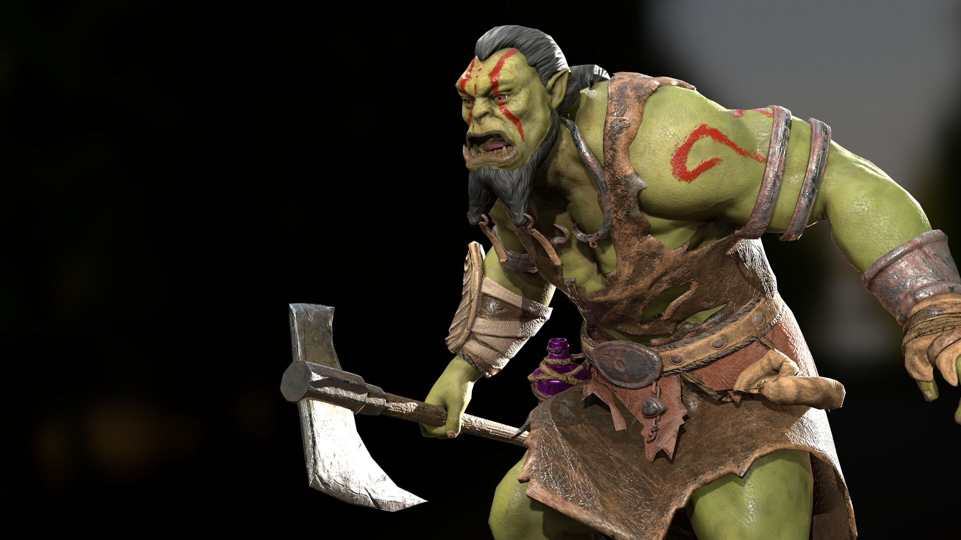 ArtStation - Semi realistic orc