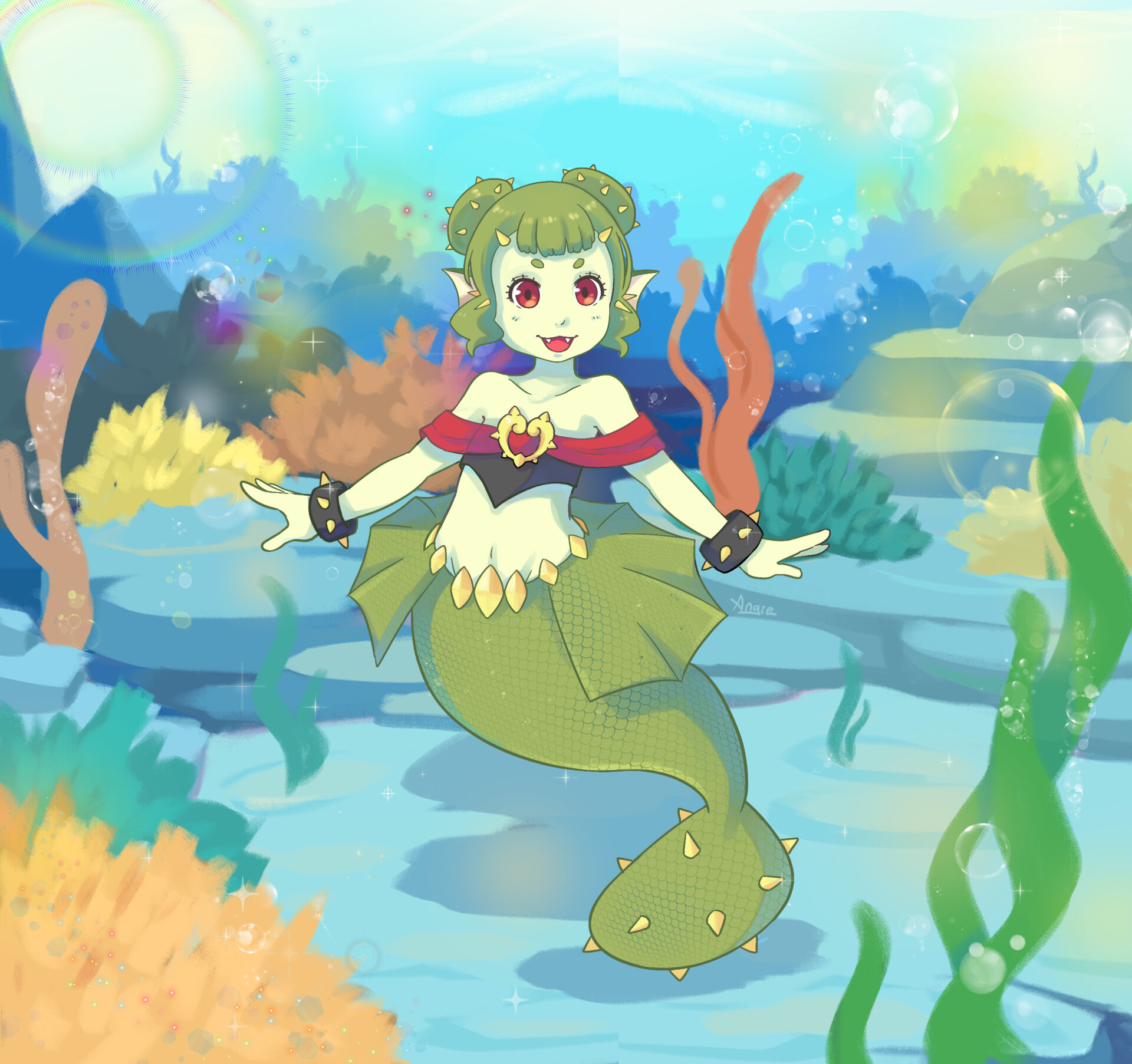 ArtStation - Little green mermaid- Spika