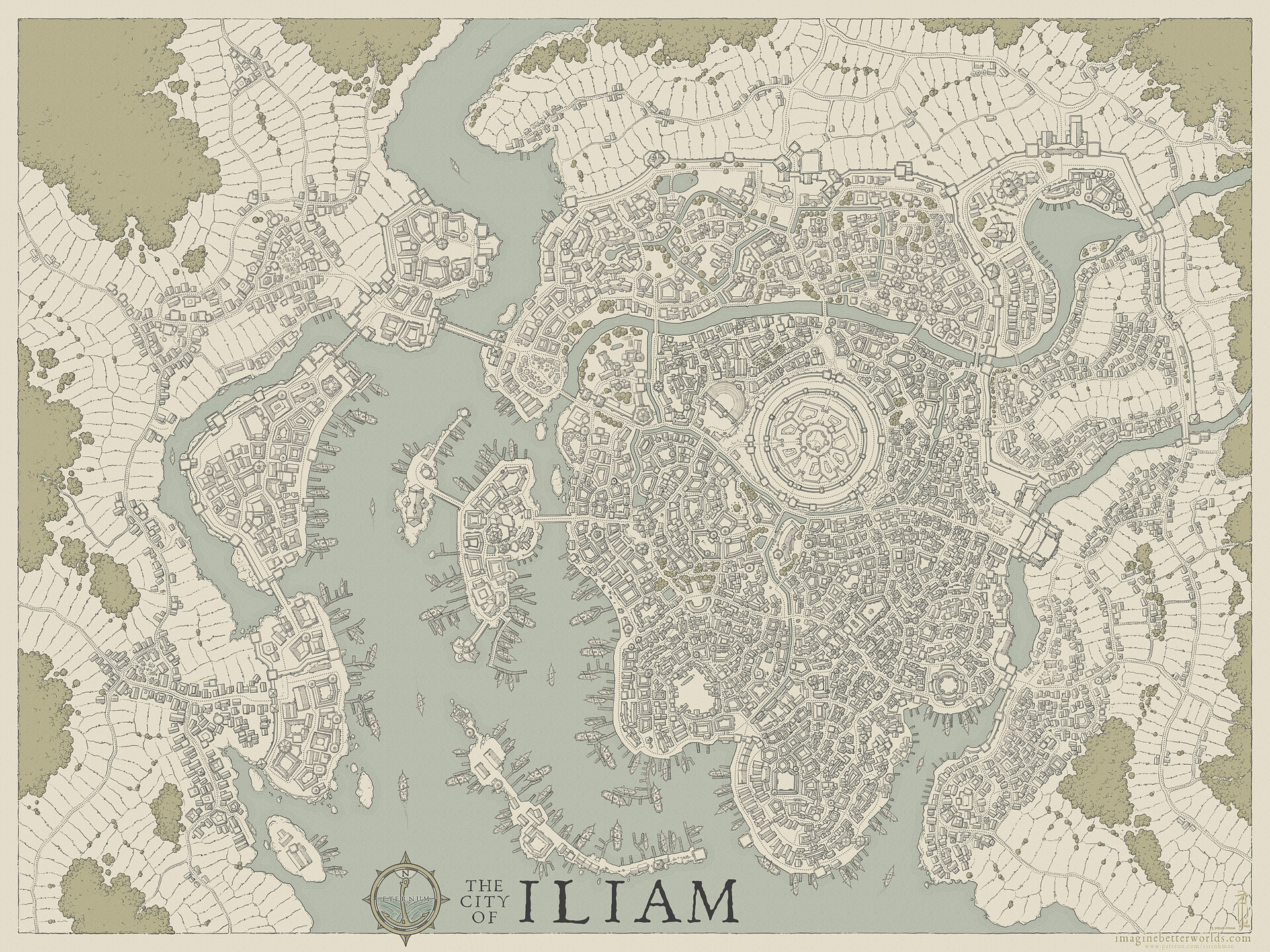 ArtStation - City of Iliam map