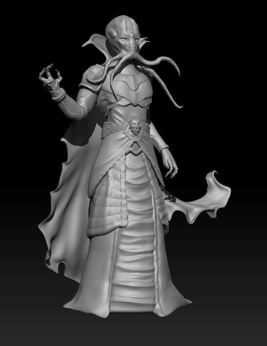 ArtStation - Illithid - Dungeons & Dragons 3D Character