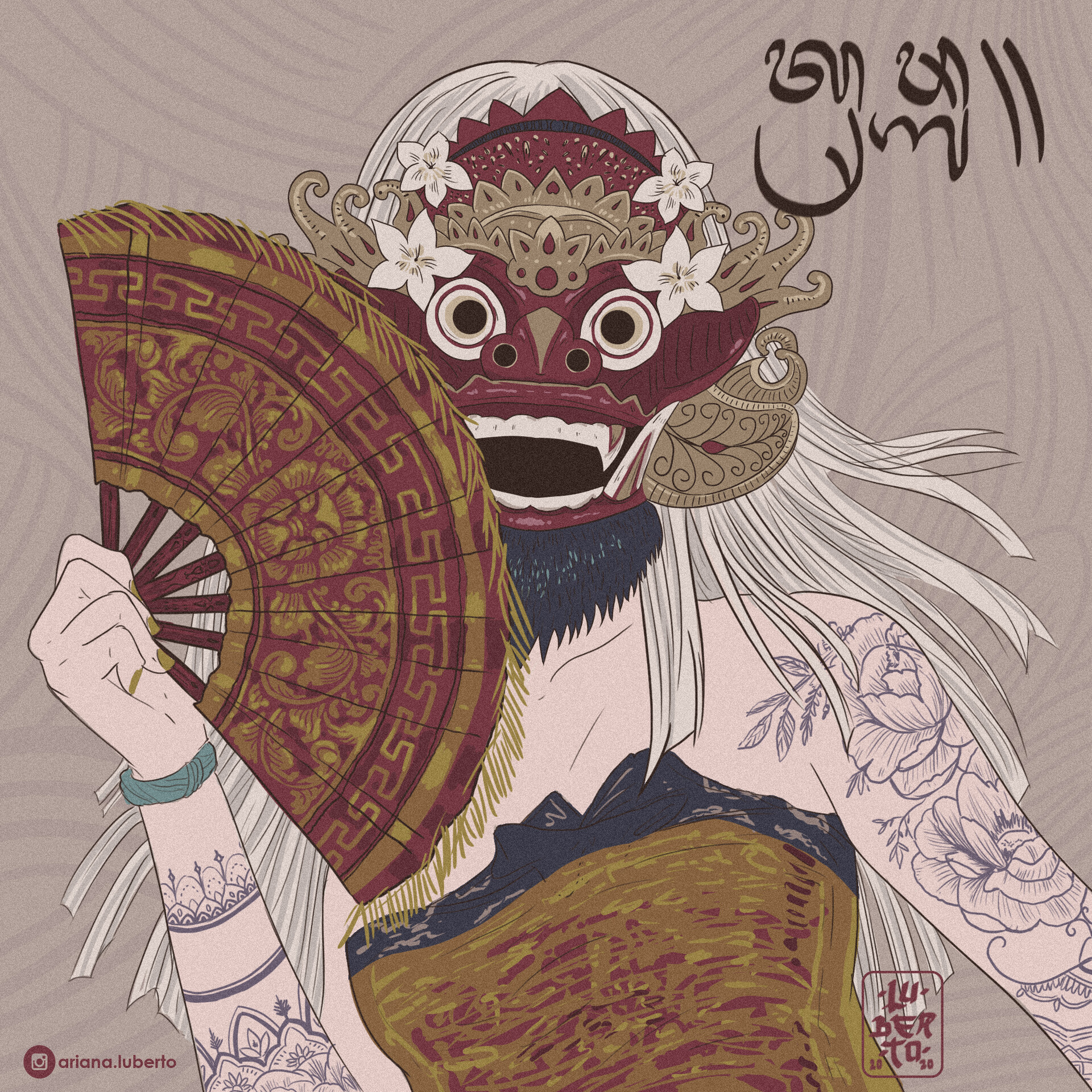 ArtStation - Tresna Balinese dancer drawing time-lapse