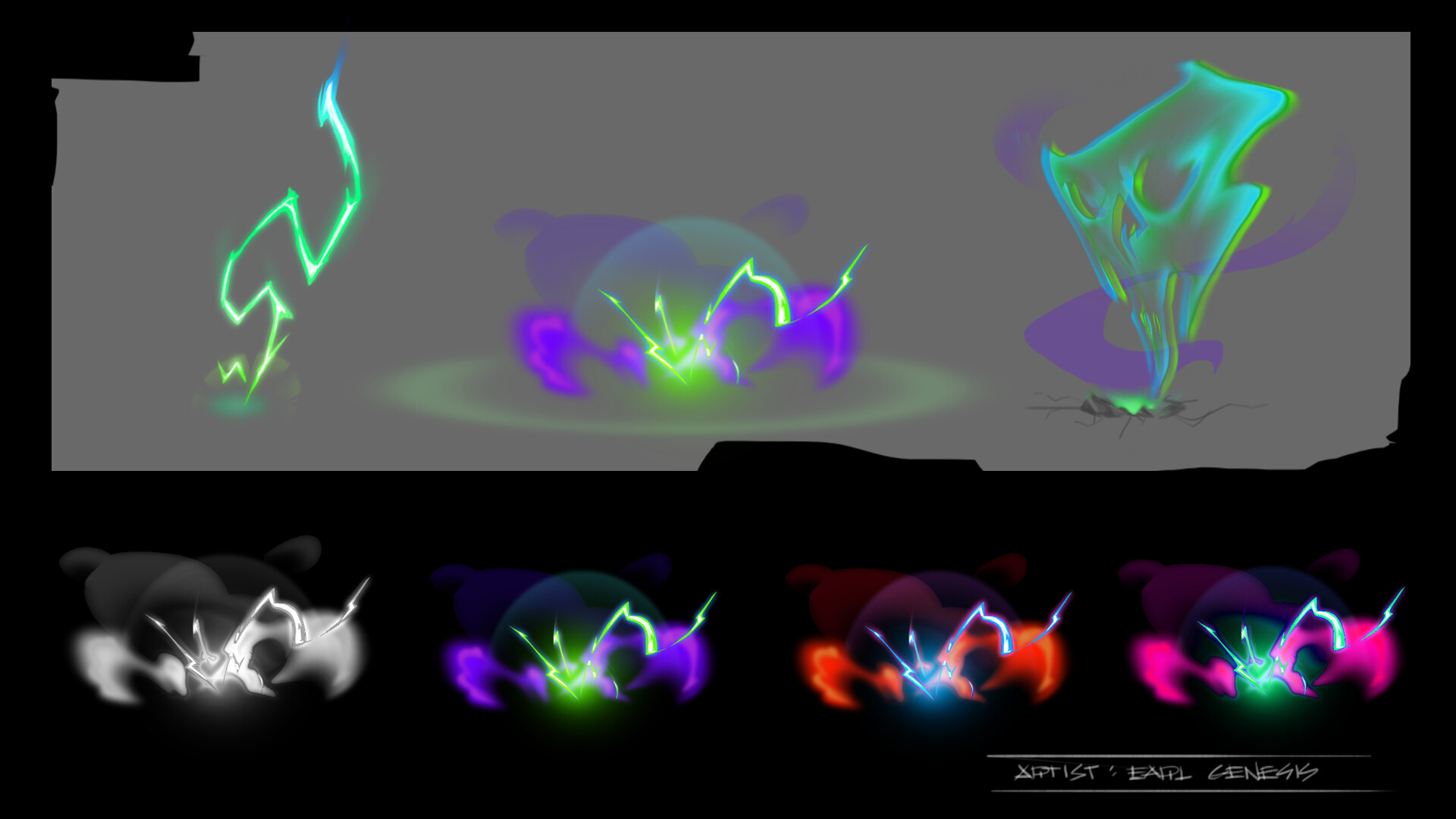 ArtStation - Poisonous Lightning Blast game VFX