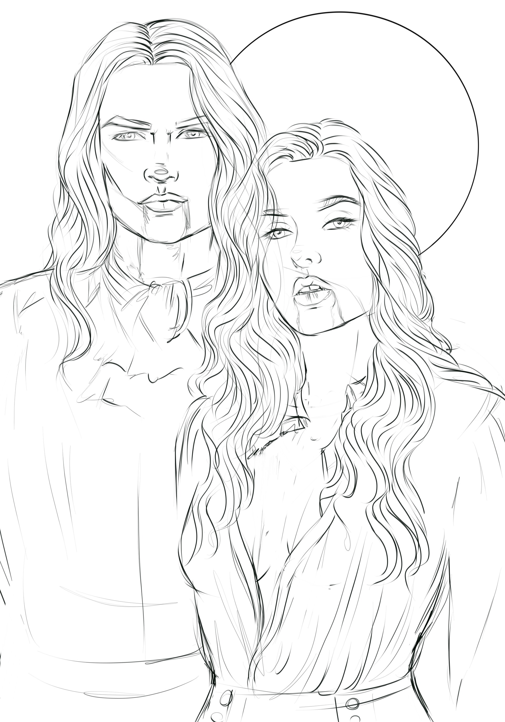 realistic vampire coloring pages
