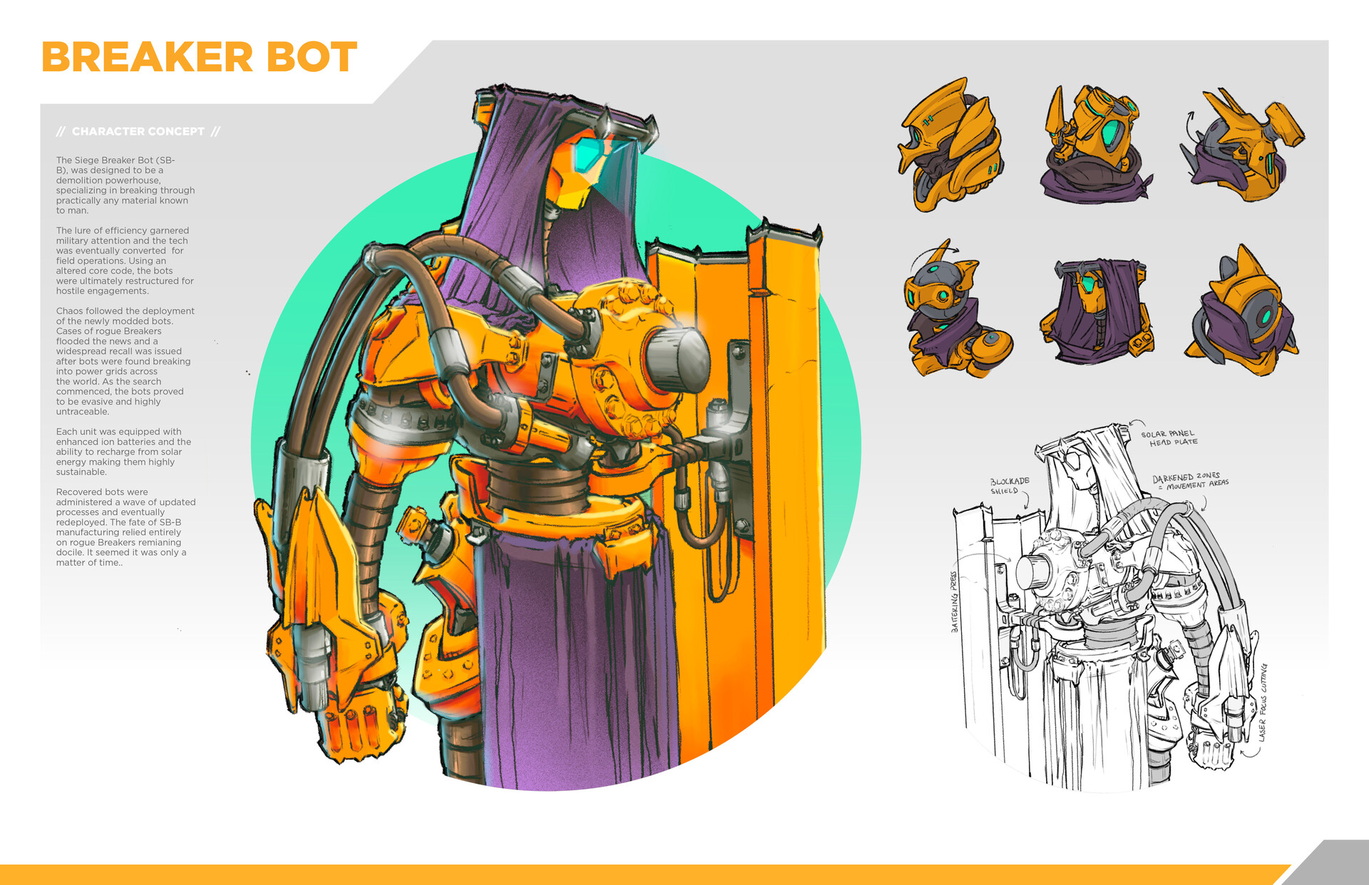 TY CARROLL - Siege-Breaker Bot Concept Sheet