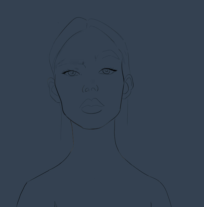 Kimberley Roussel - Face drawing progression