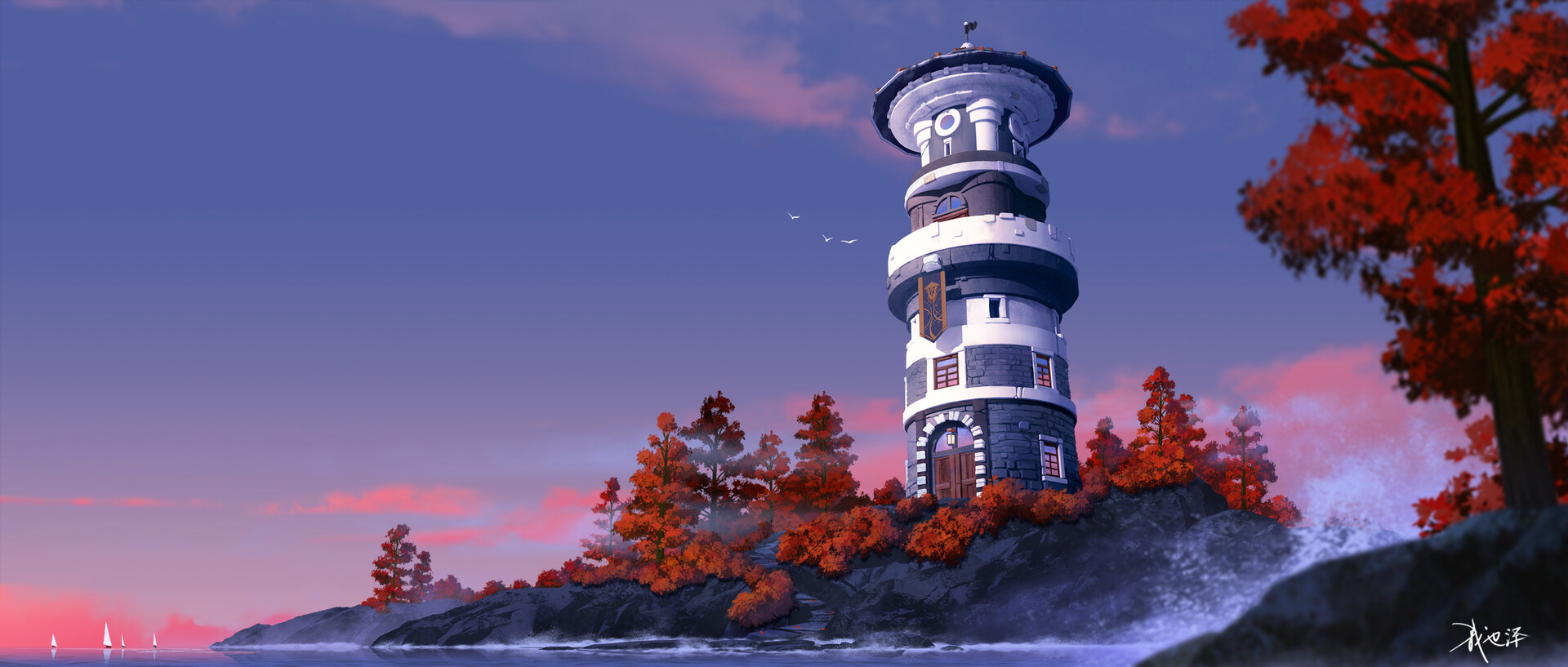ArtStation - Lighthouse by the water-3(concept)