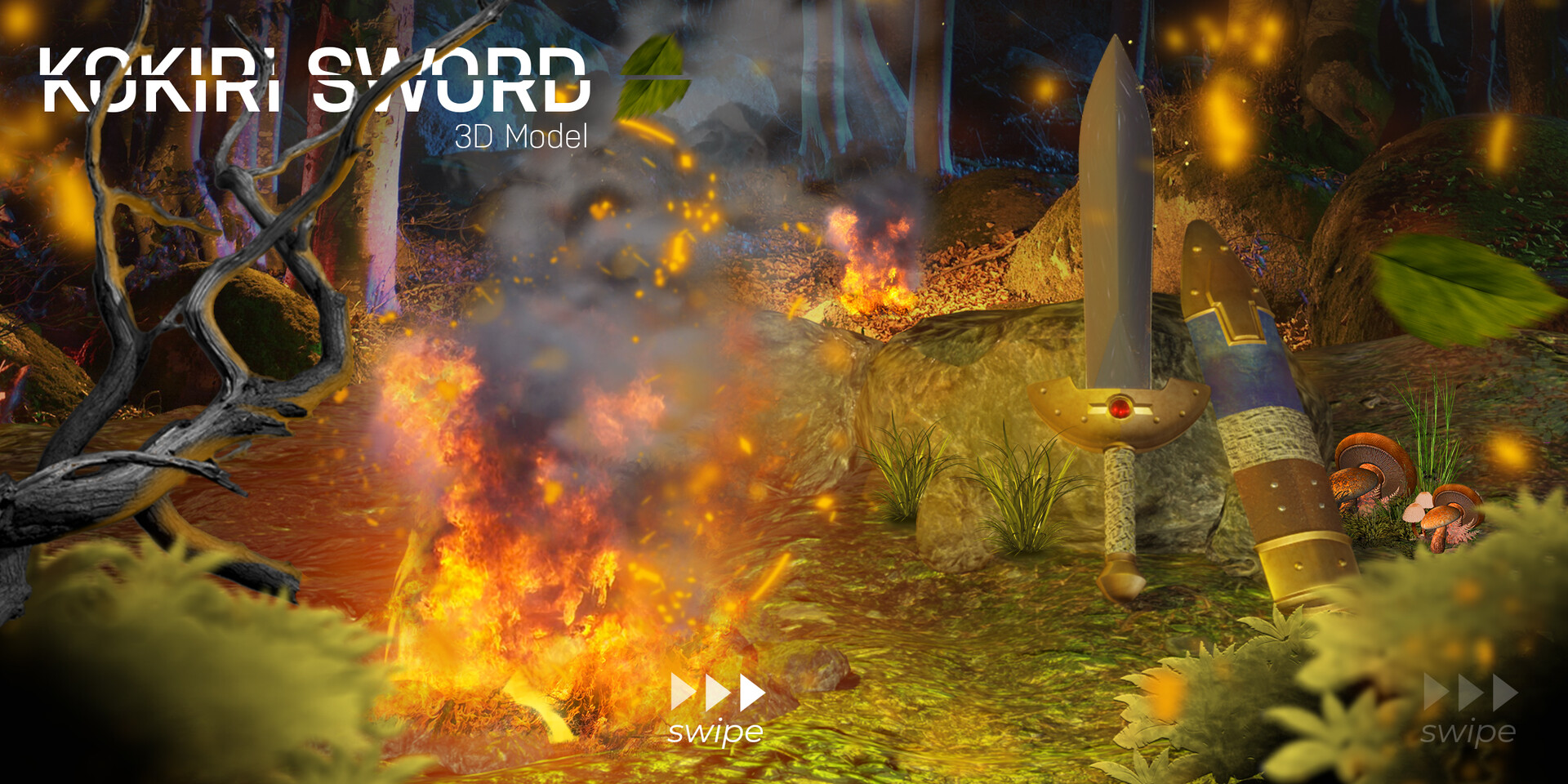 ArtStation - Kokiri Sword 3D Printable Model