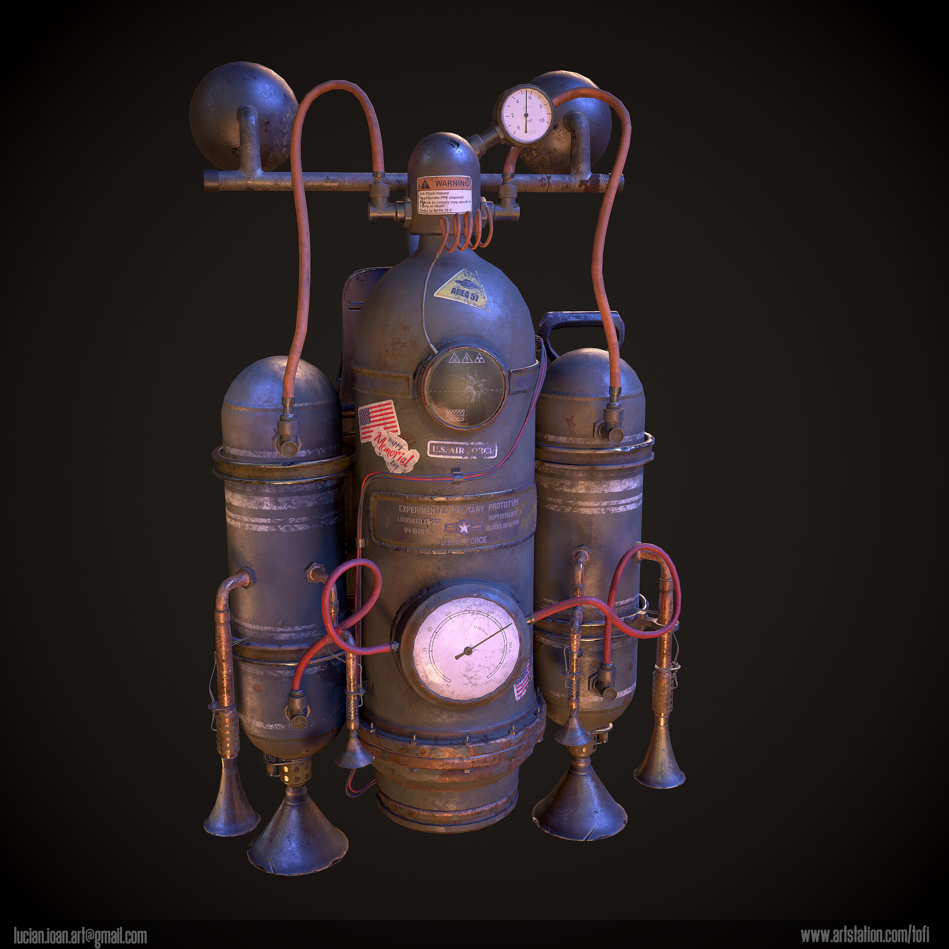 ArtStation - Steampunk Military Jetpack