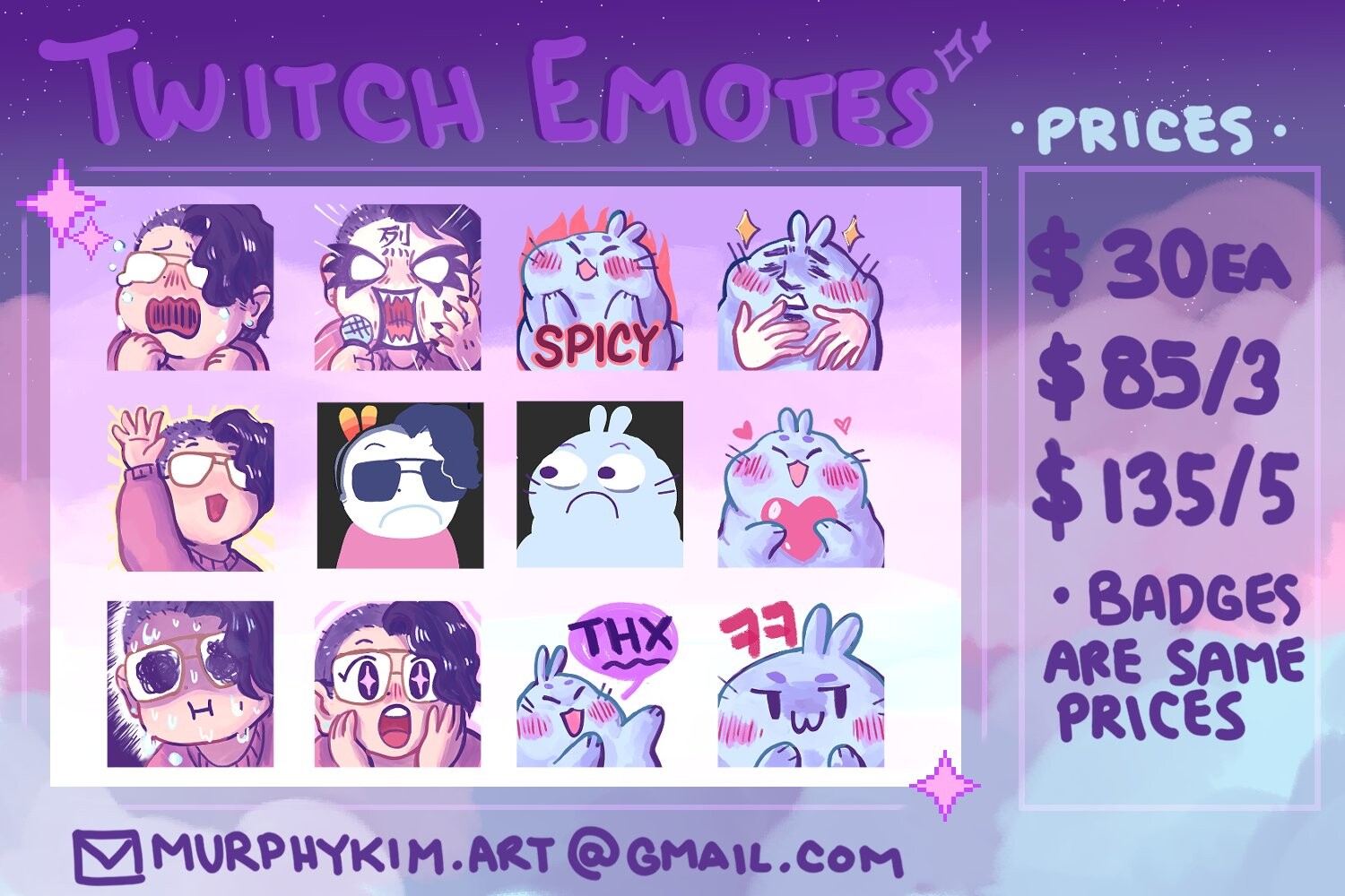 ArtStation - Twitch Emote/Icon Commissions