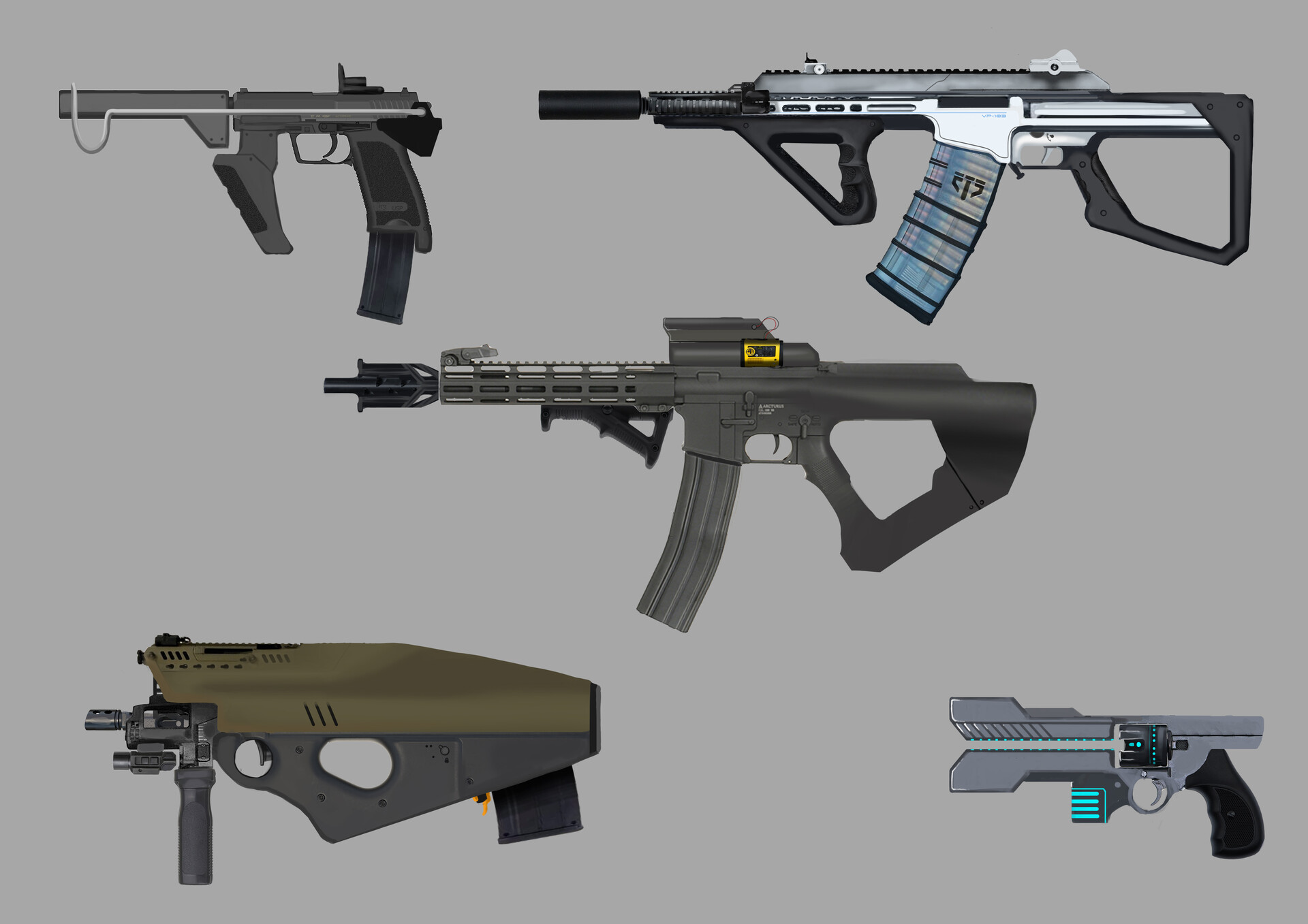 ArtStation - guns 2d