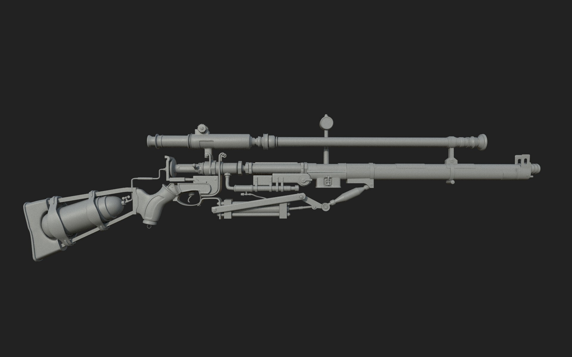 ArtStation - The pneumatic rifle 1886