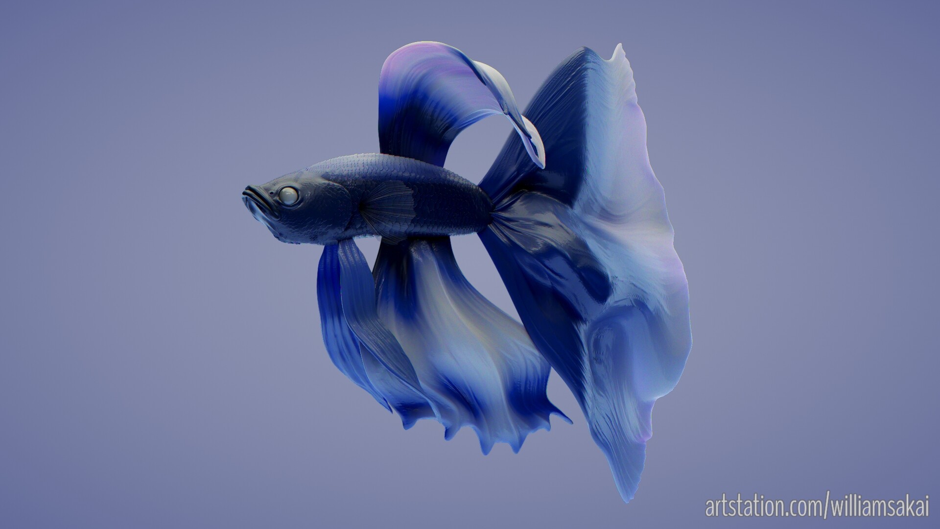 ArtStation - Betta fish (sculpting)