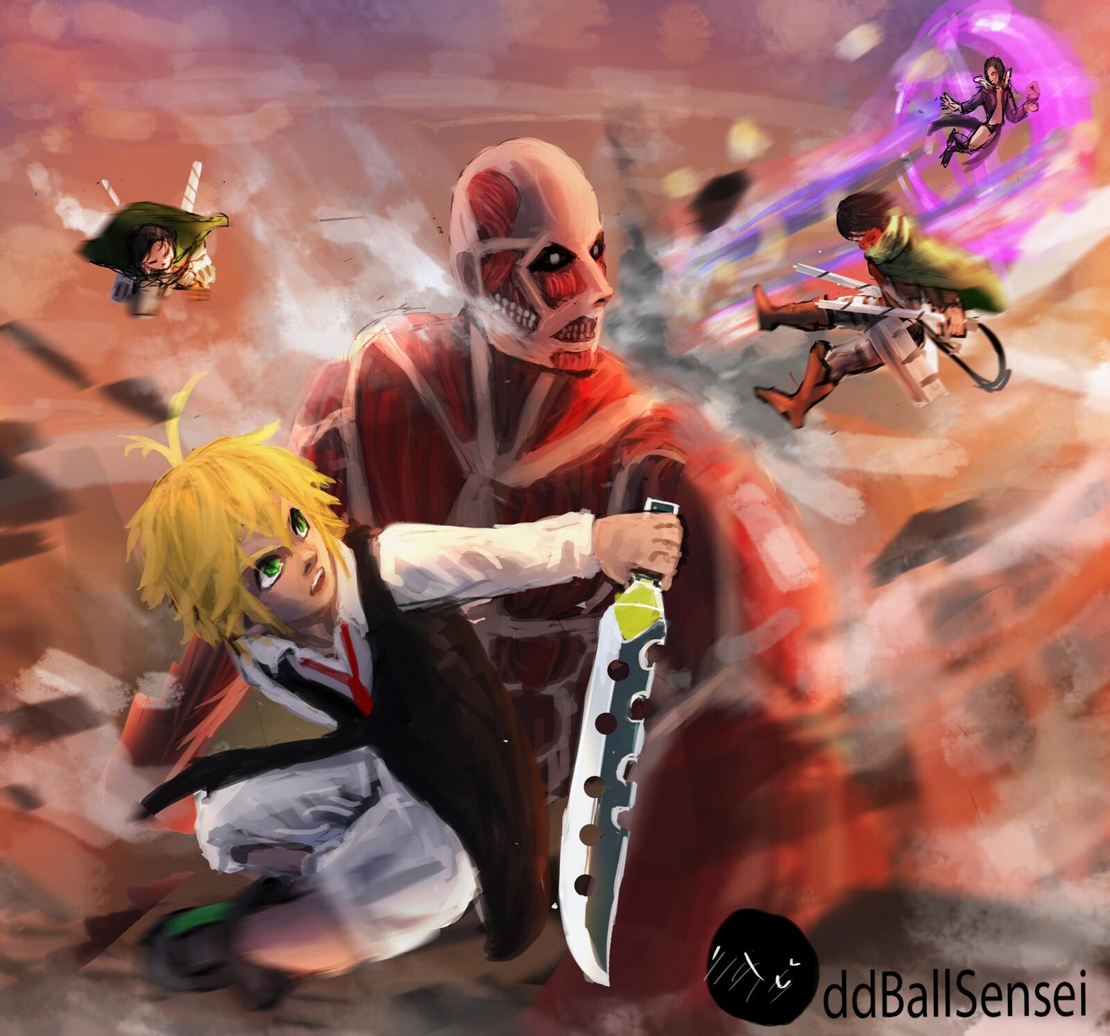 ArtStation - SDSGrandcross , AOT Collab Event