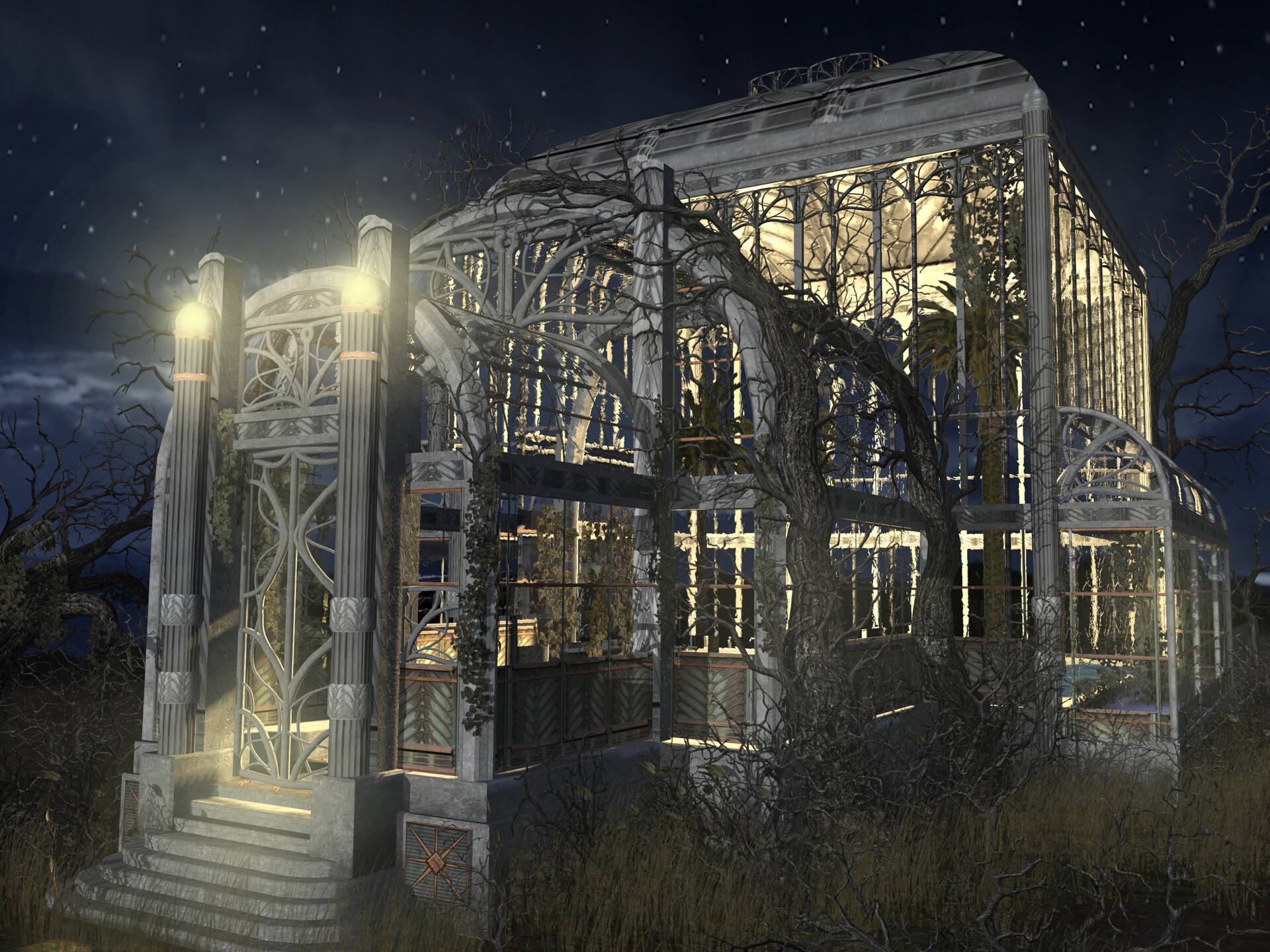 ArtStation - Survival Horror Greenhouse