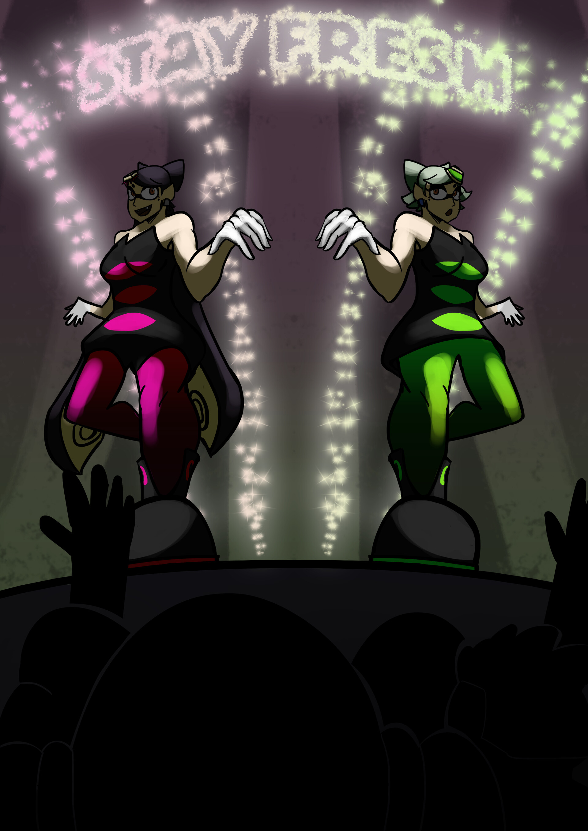 ArtStation - Squid Sisters Splatoon Scrapbook Piece