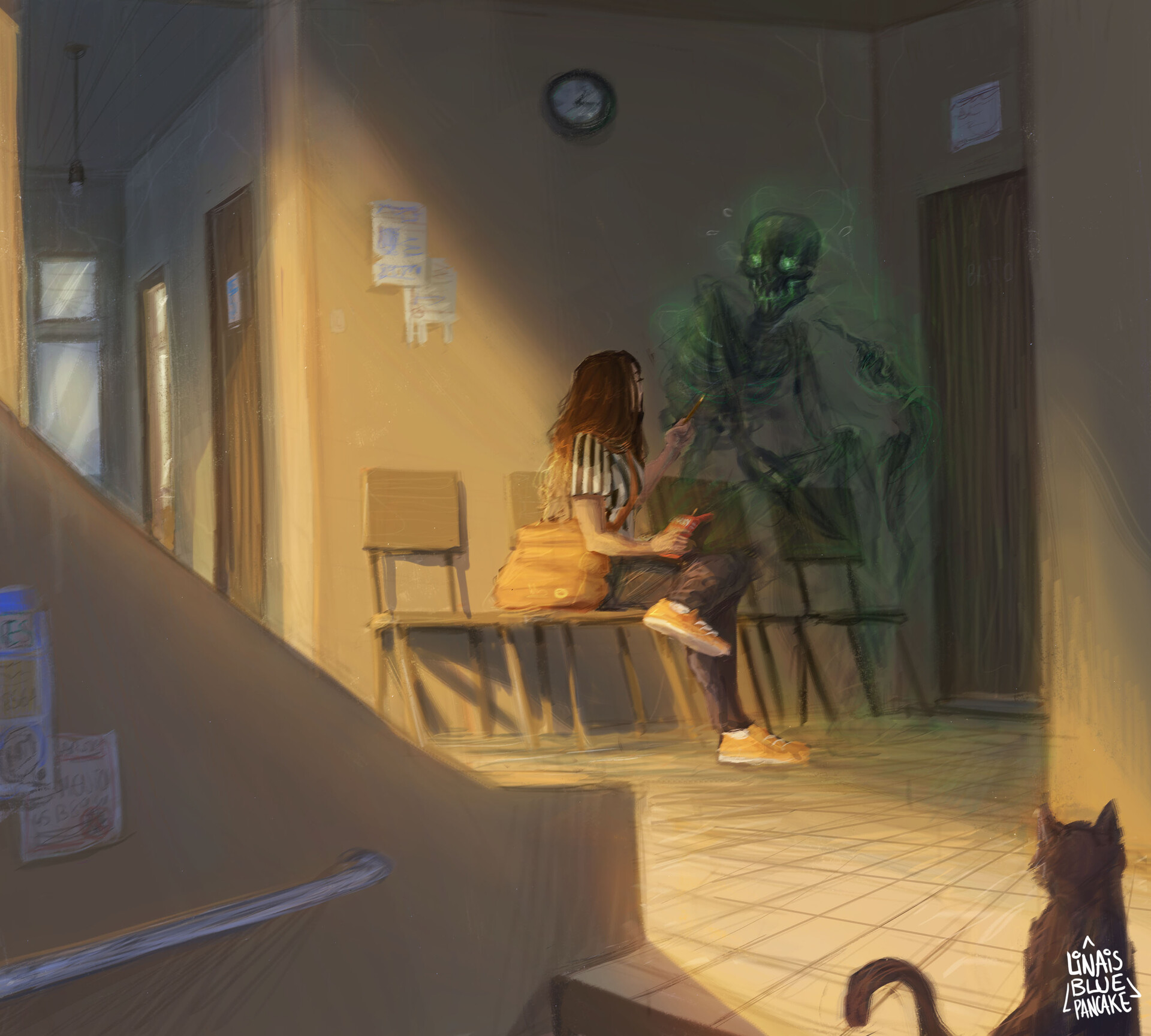 ArtStation - My japanese class building IS haunted