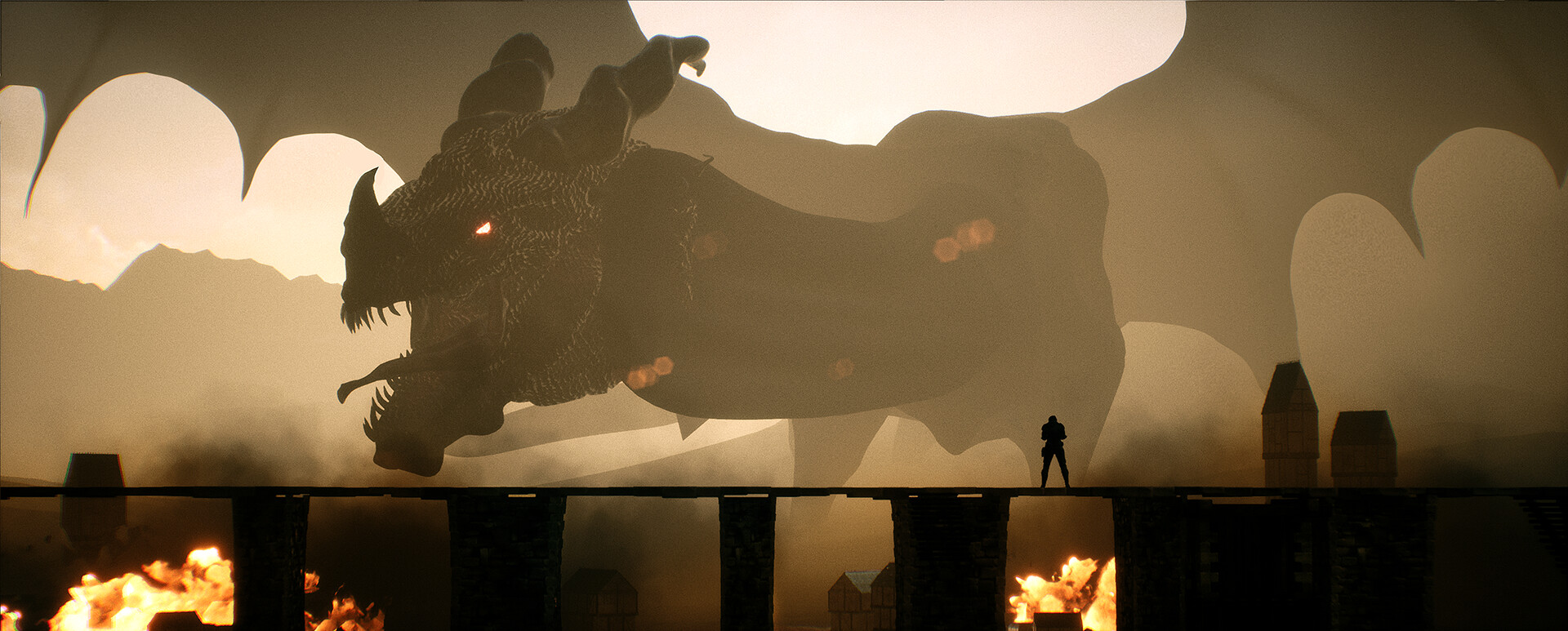 ArtStation - Dragon attack