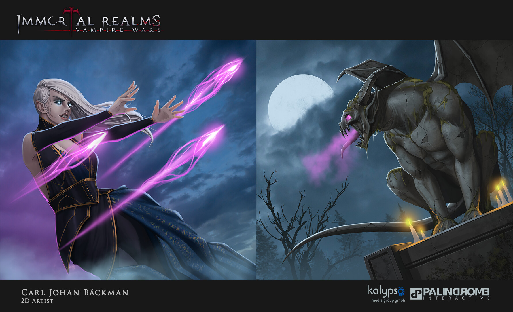 Carl Johan Bäckman - Immortal Realms: Vampire Wars Card Illustrations