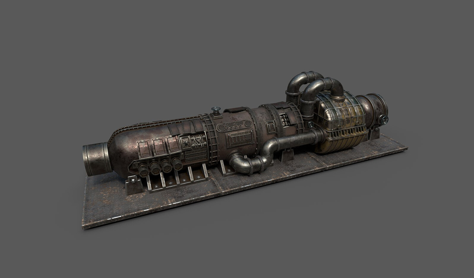 ArtStation - Steam engine - 3D Environment - 2018