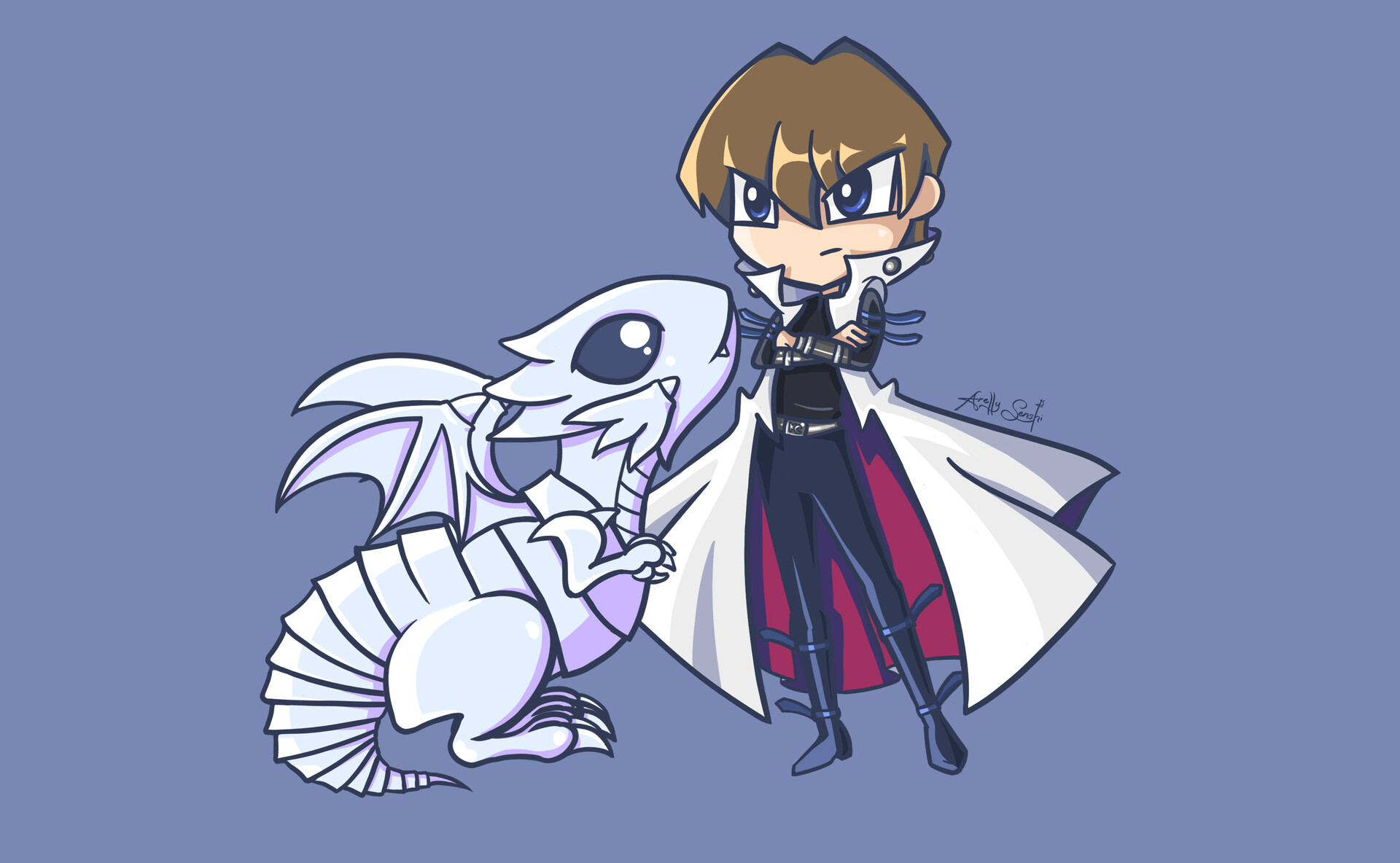 Seto Kaiba Blue Eyes White Dragon