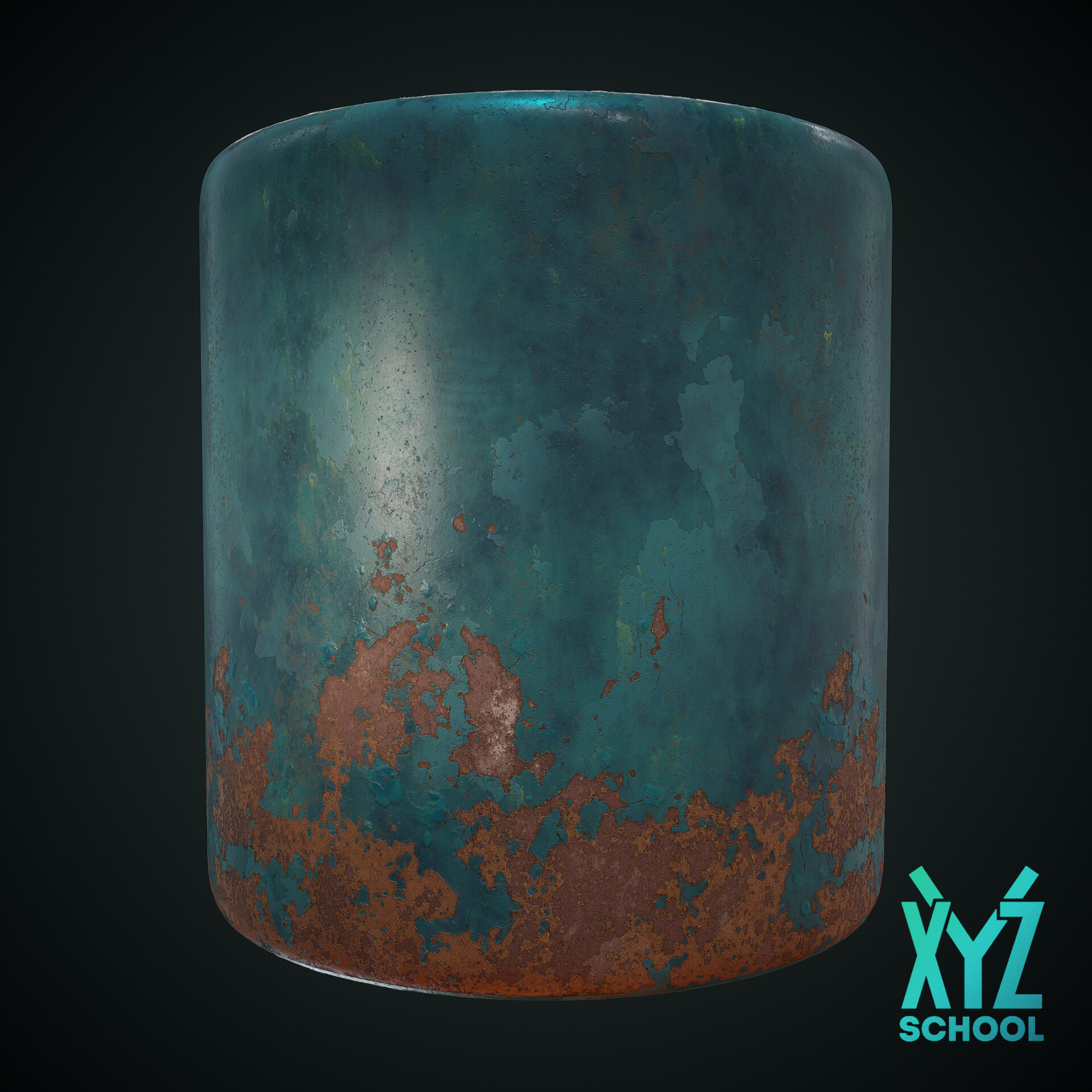ArtStation - Rusty Painted Metal Material