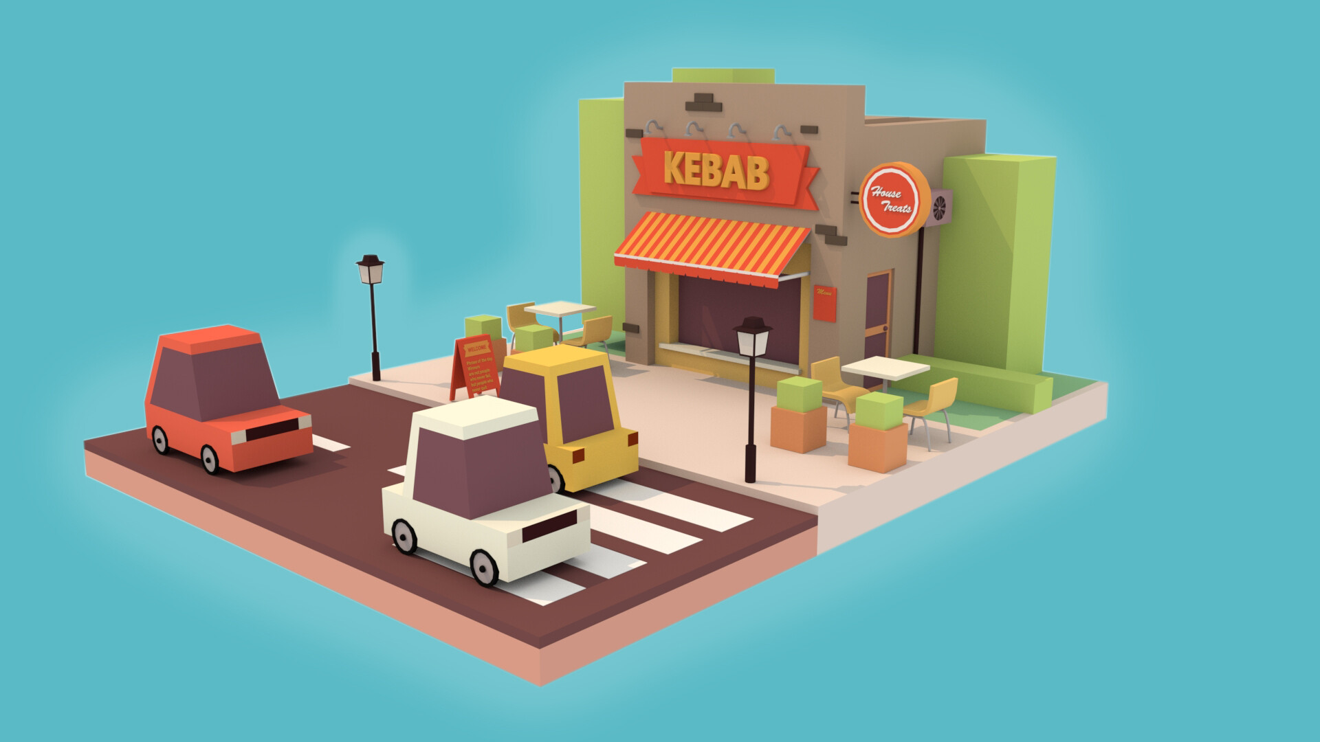 ArtStation - low poly scene