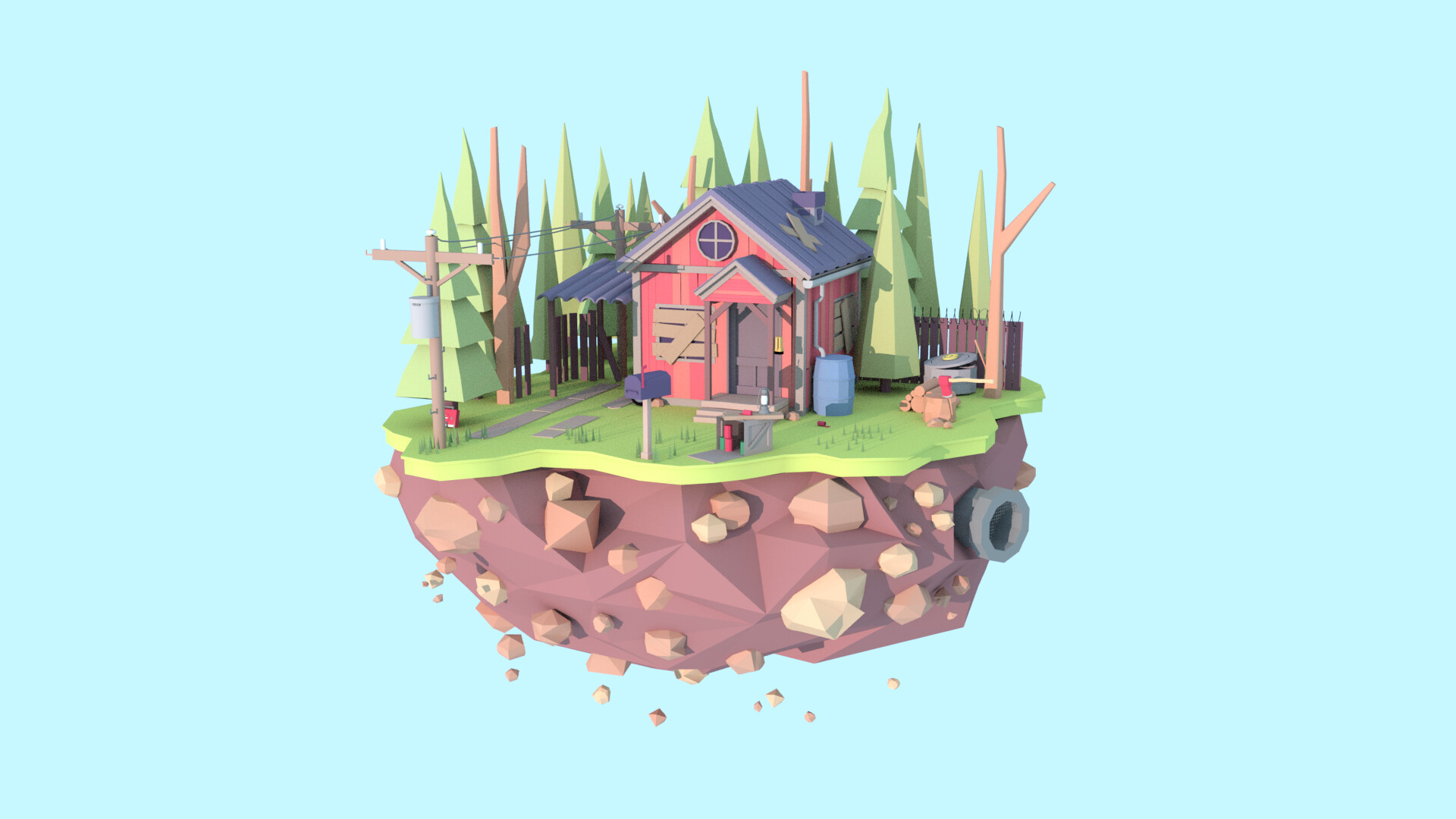 ArtStation - Diorama 3d low poly