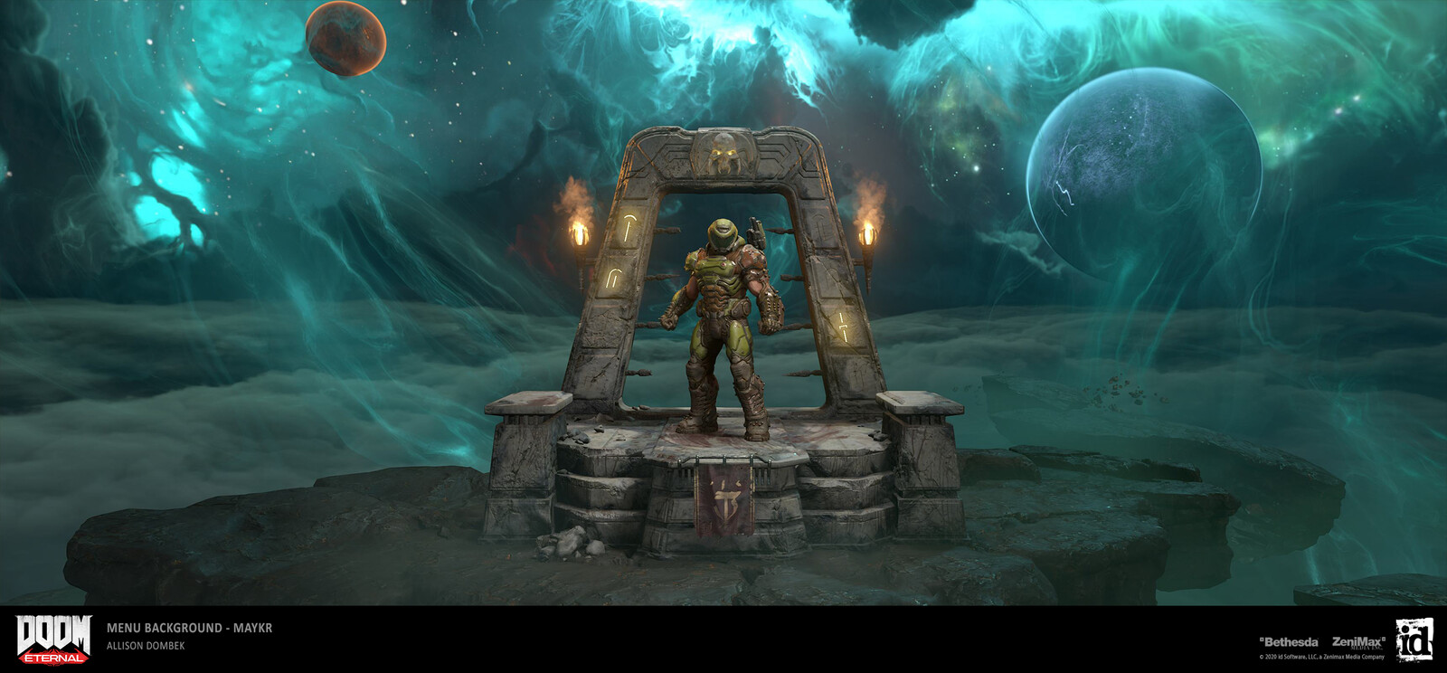 Allison Dombek - DOOM Eternal - Main Menu Backgrounds