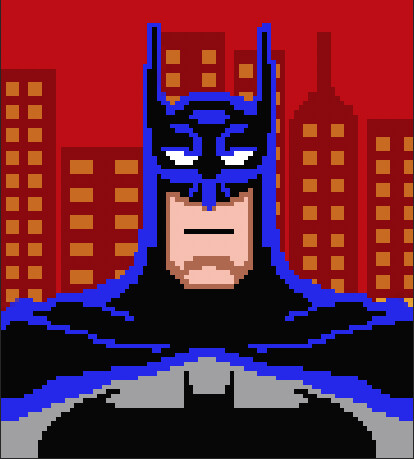 ArtStation - BATMAN PIXEL PORTRAIT