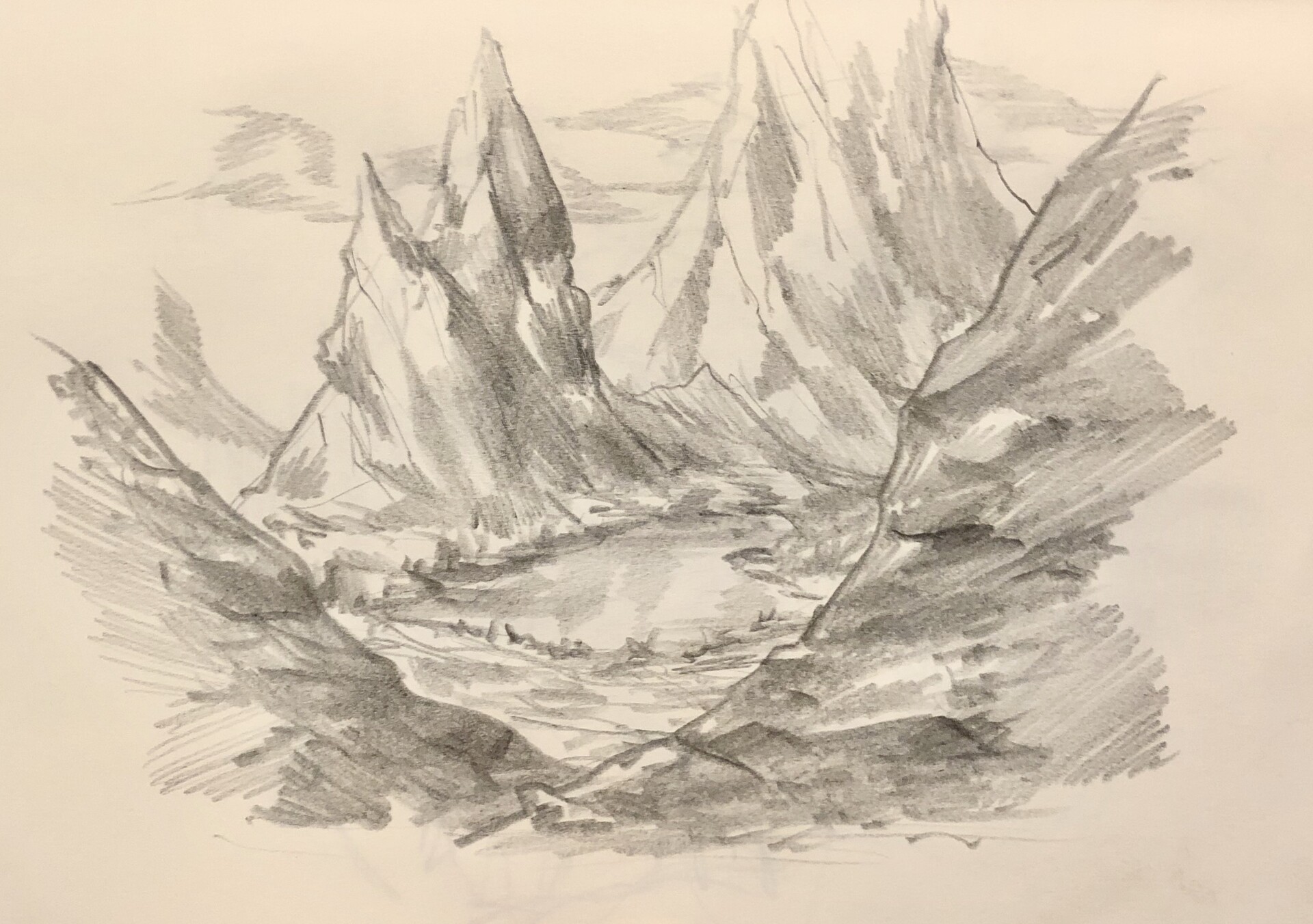 ArtStation - Mountain sketch 3