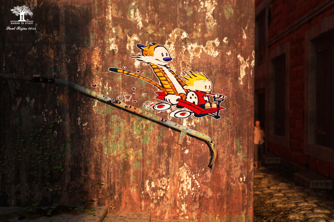 Paul Rojas - Calvin & Hobbles Graffiti